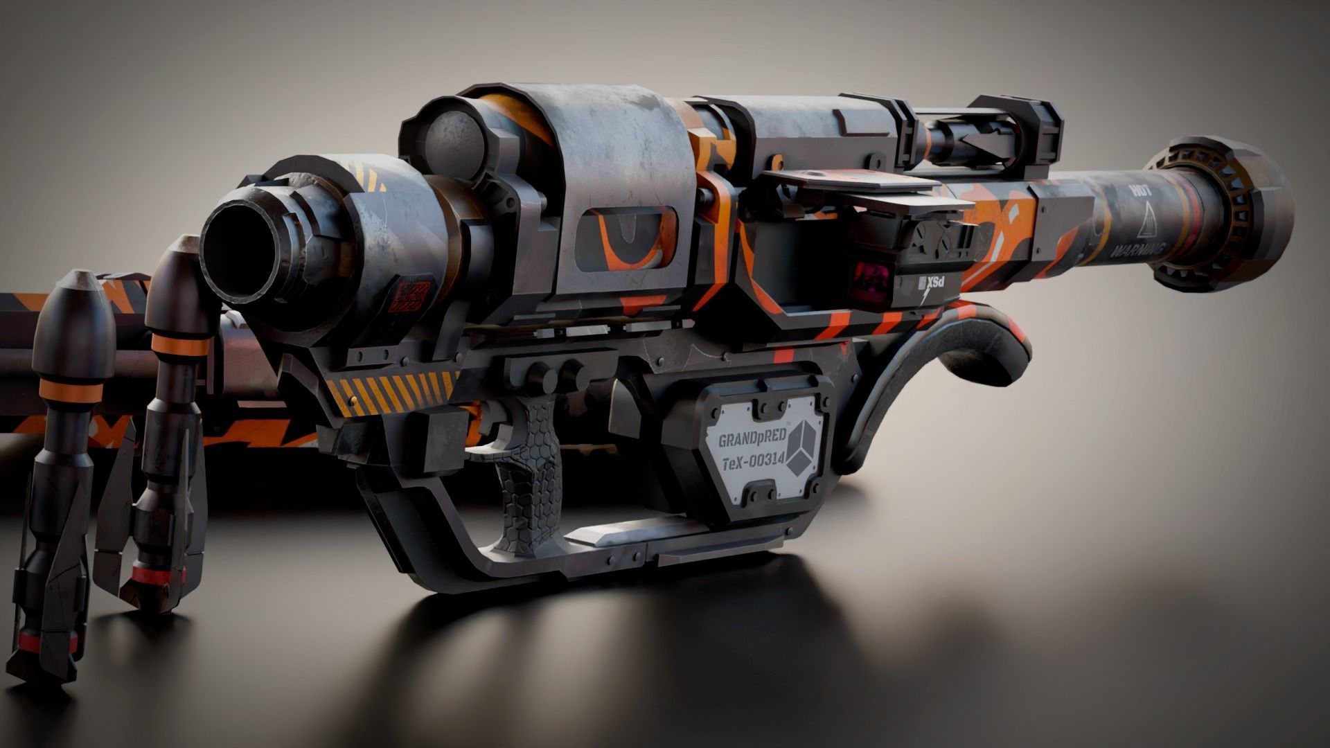 3D model Stylized Sci-Fi Rocket launcher VR / AR / low-poly | CGTrader