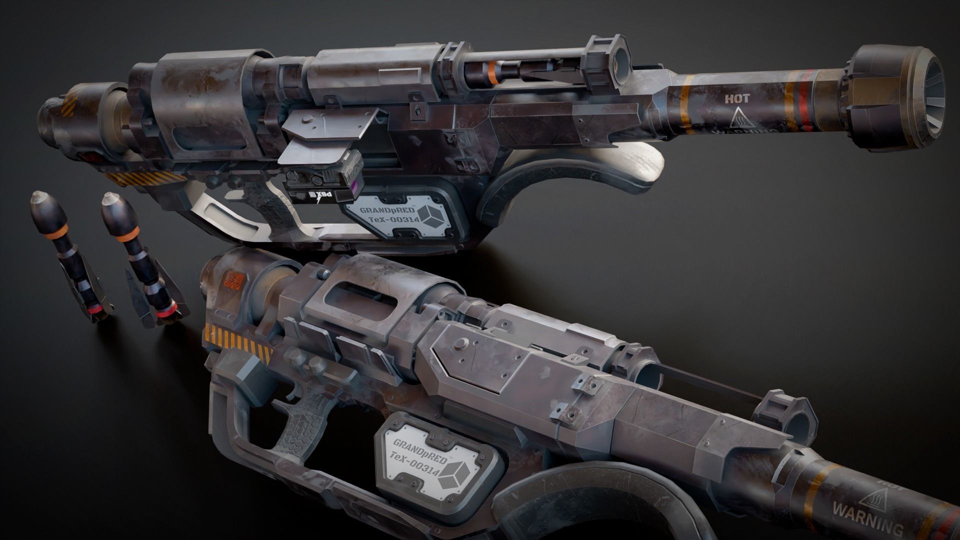 3D model Stylized Sci-Fi Rocket launcher VR / AR / low-poly | CGTrader