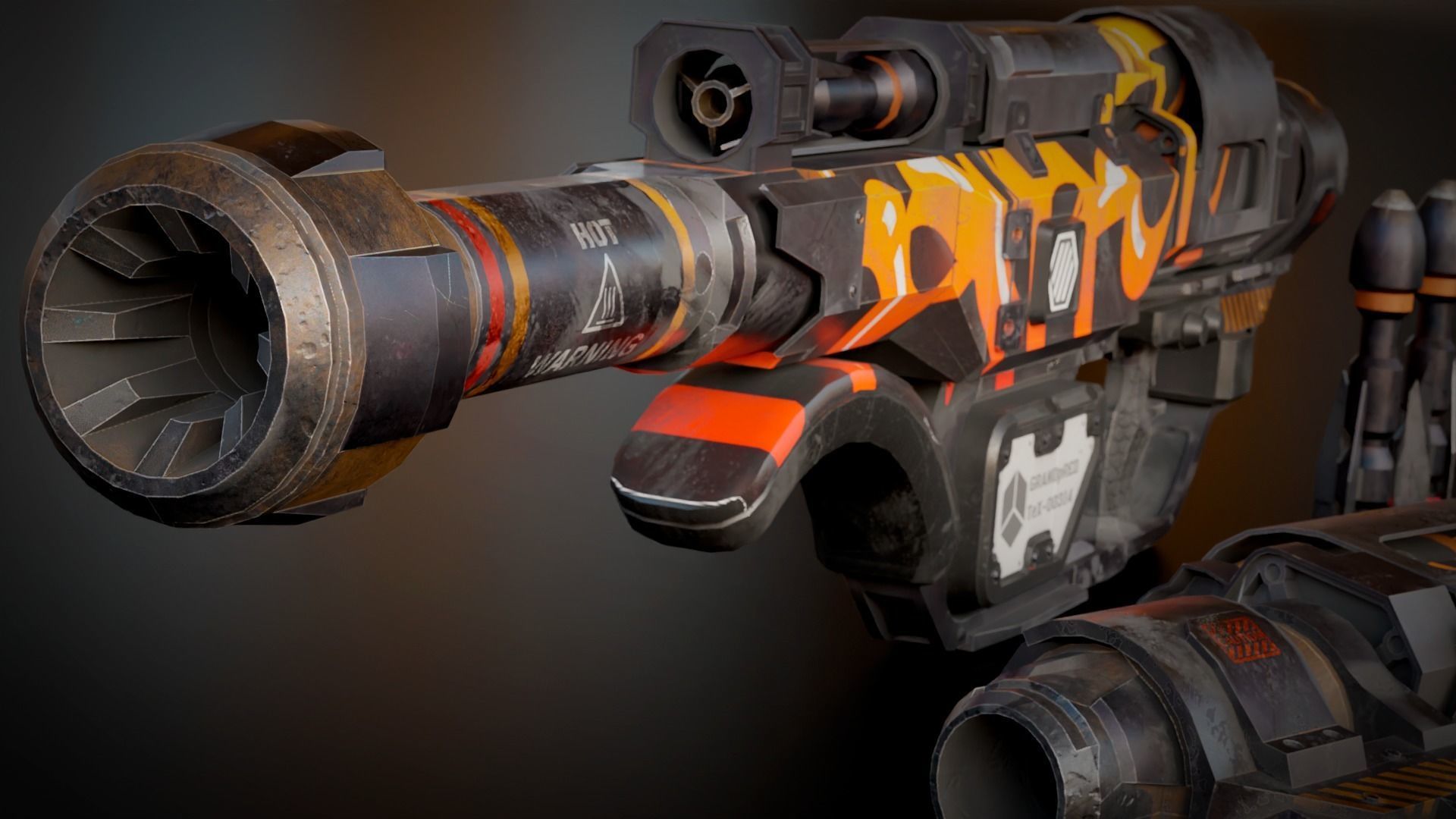 3D model Stylized Sci-Fi Rocket launcher VR / AR / low-poly | CGTrader