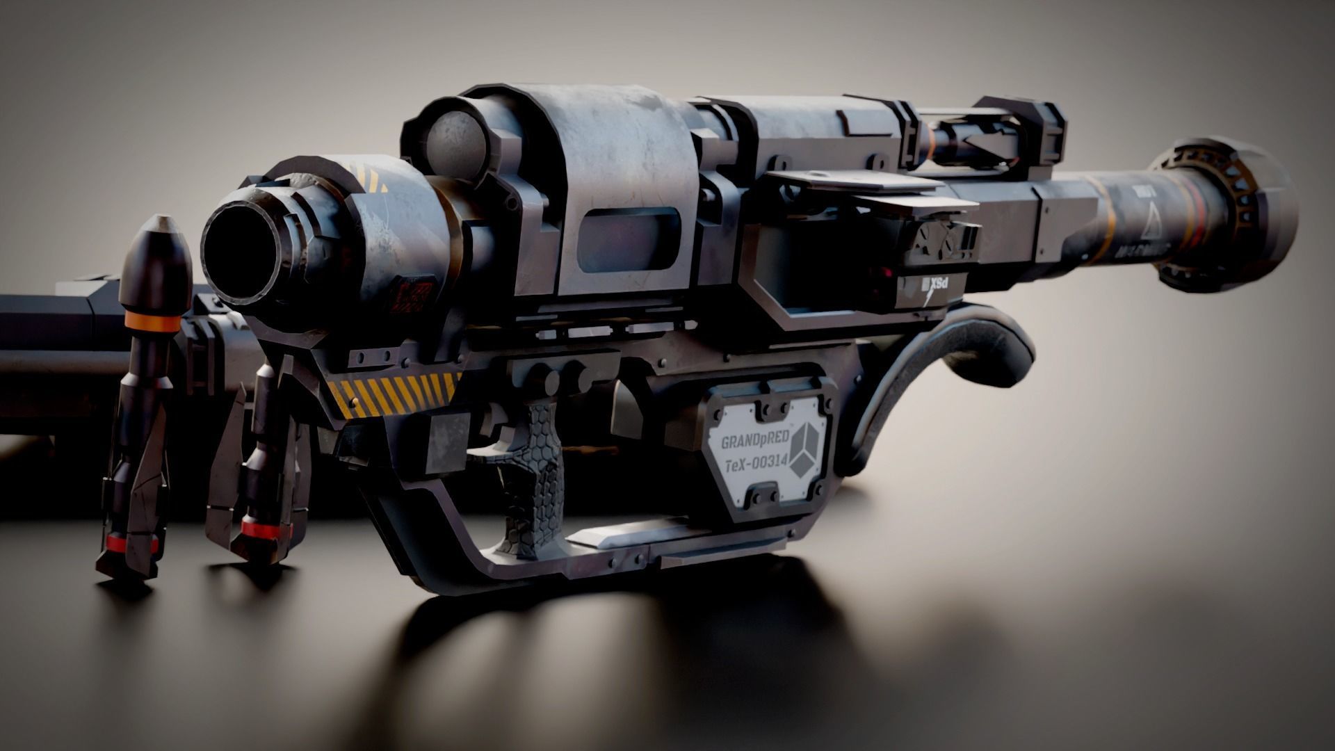 3D model Stylized Sci-Fi Rocket launcher VR / AR / low-poly | CGTrader