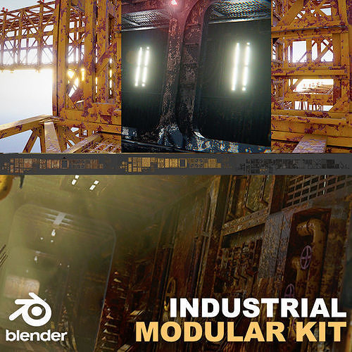 Industrial and structure Quickstart Kitbash modular assets 3D model ...