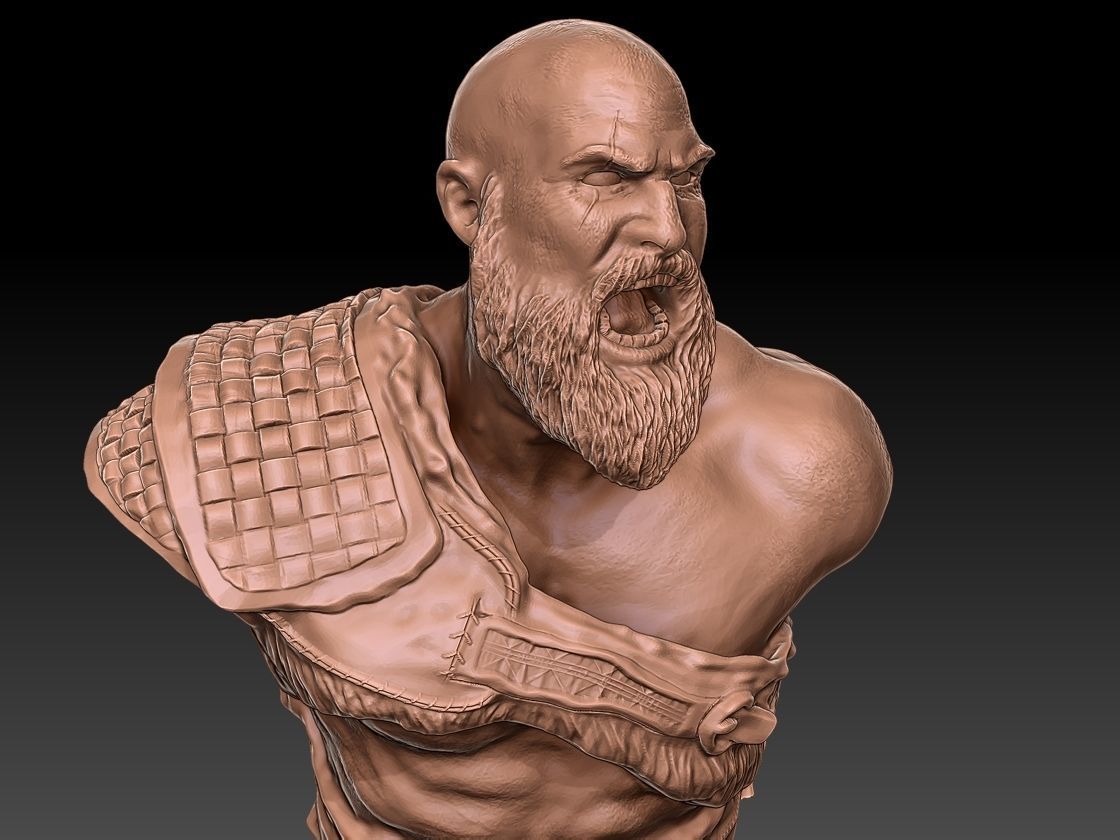 Kratos - God Of War Ragnarok Bust 3D model 3D printable | CGTrader