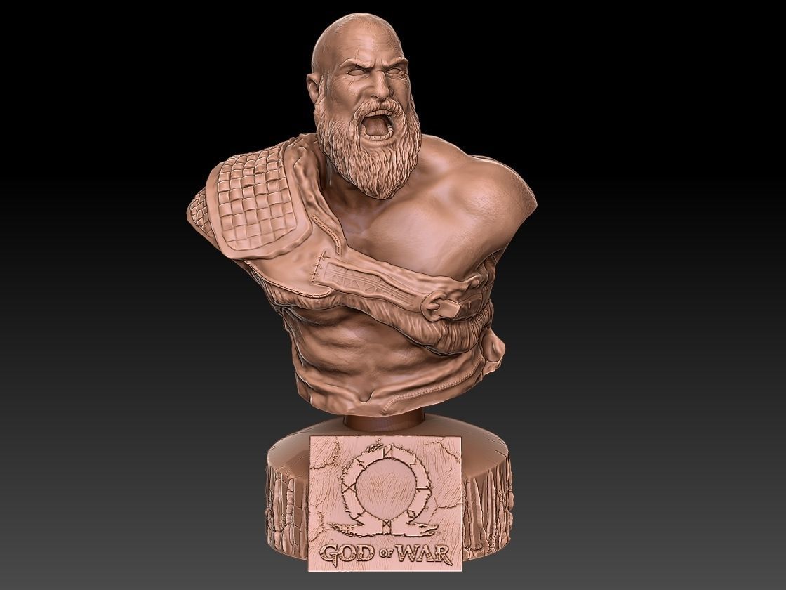 Kratos - God Of War Ragnarok Bust 3D model 3D printable | CGTrader