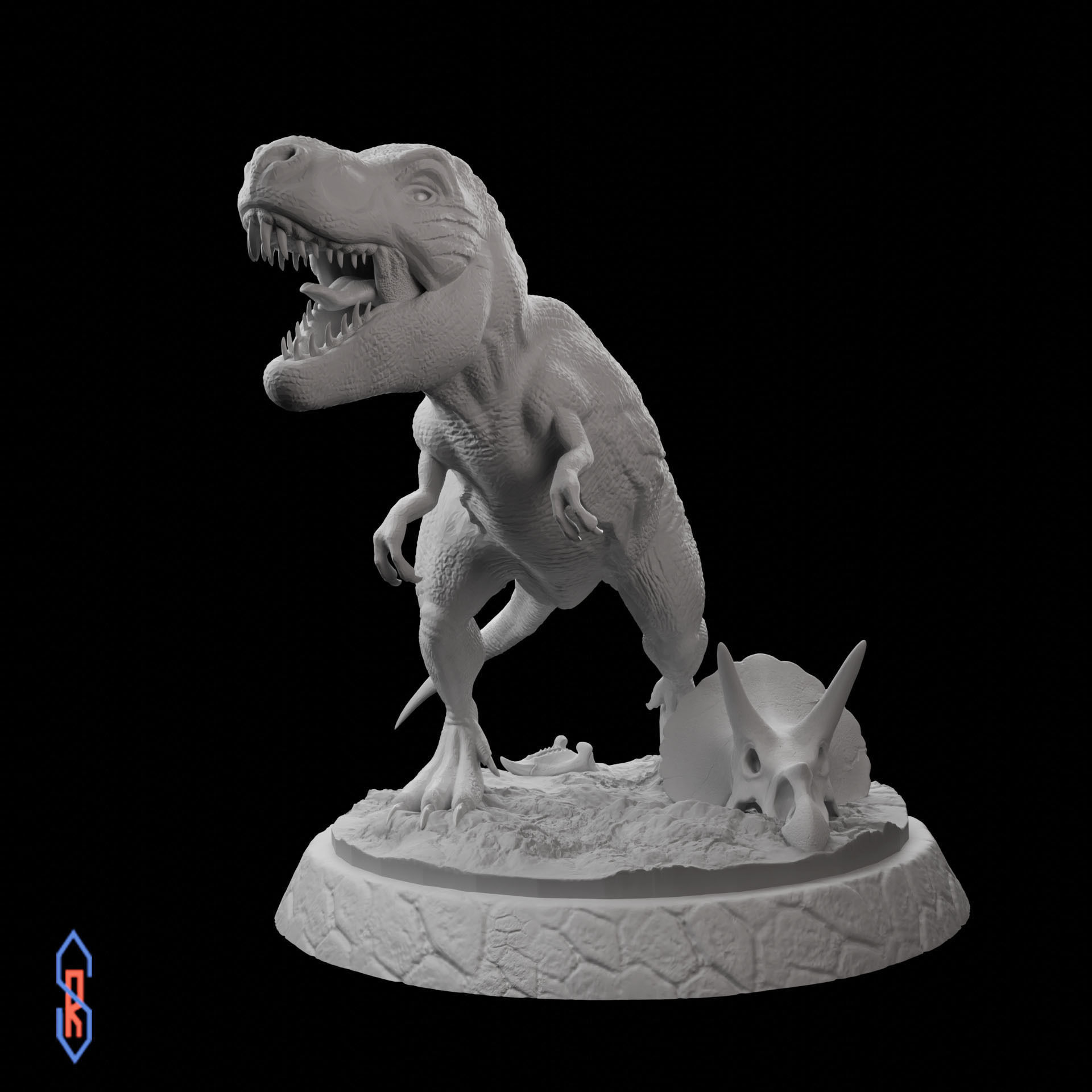 T- Rex collectible 3D model 3D printable | CGTrader