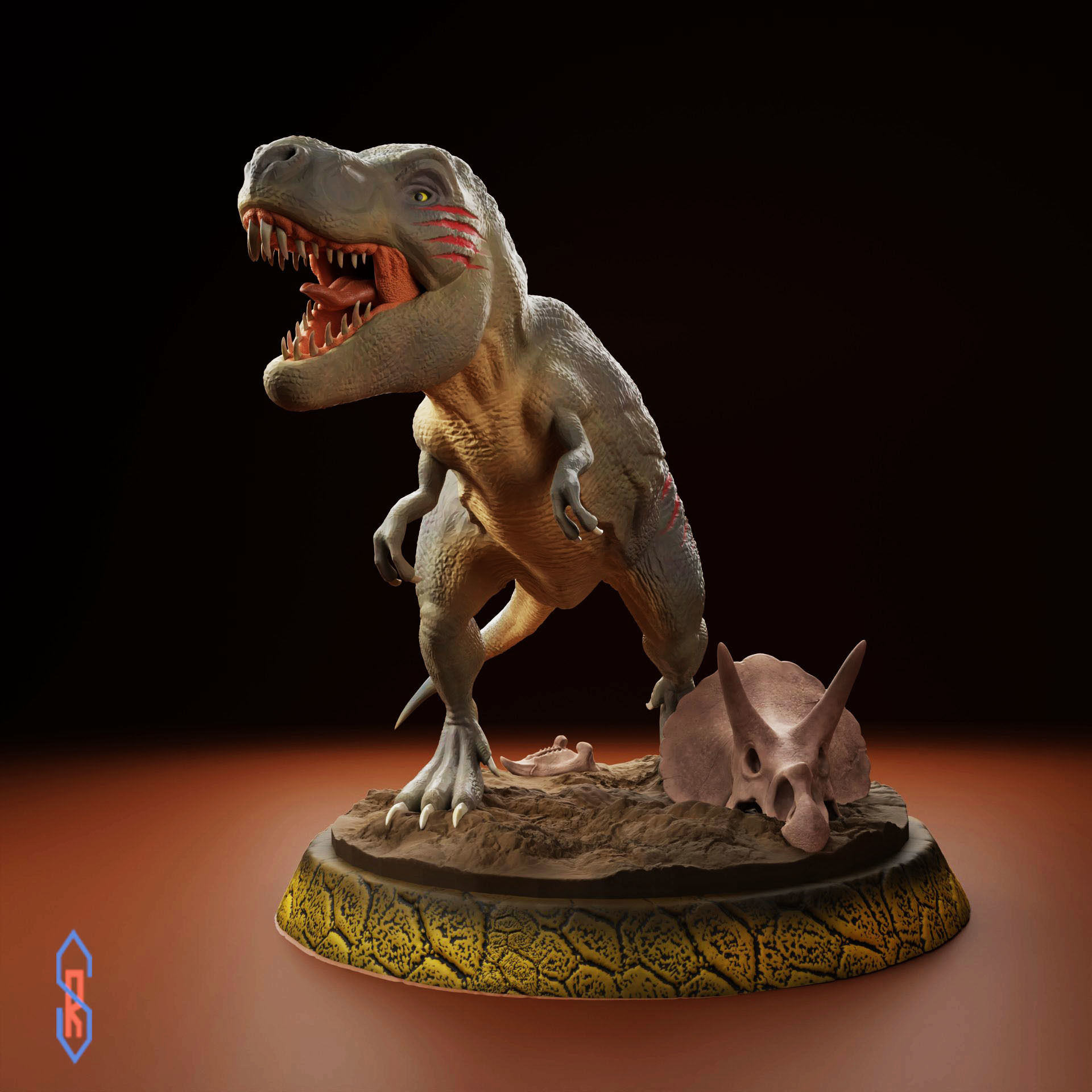 T- Rex collectible 3D model 3D printable | CGTrader