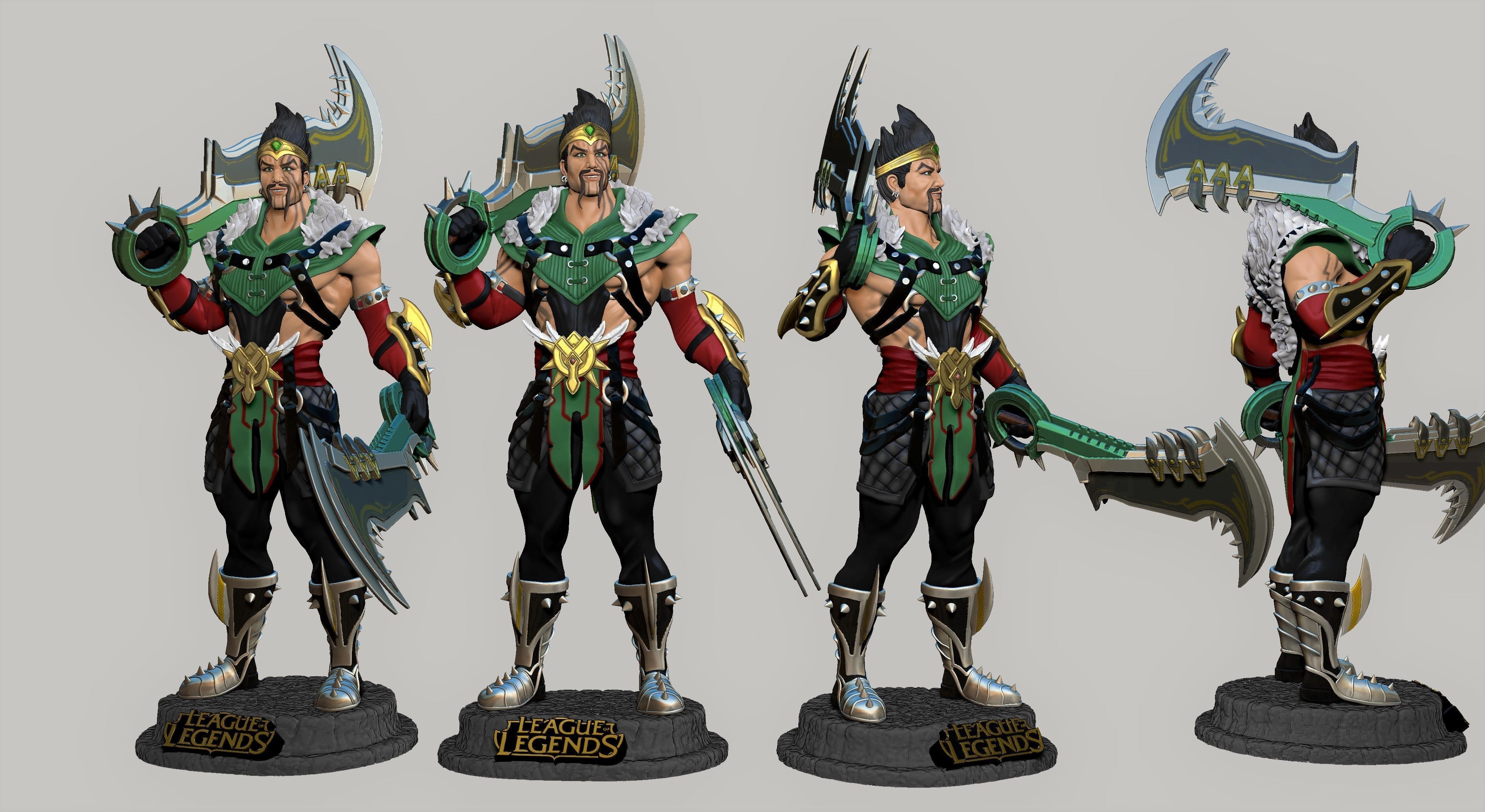 DRAVEN LEAGUE OF LEGENDS 3D PRINT MODEL 3D model 3D printable | CGTrader