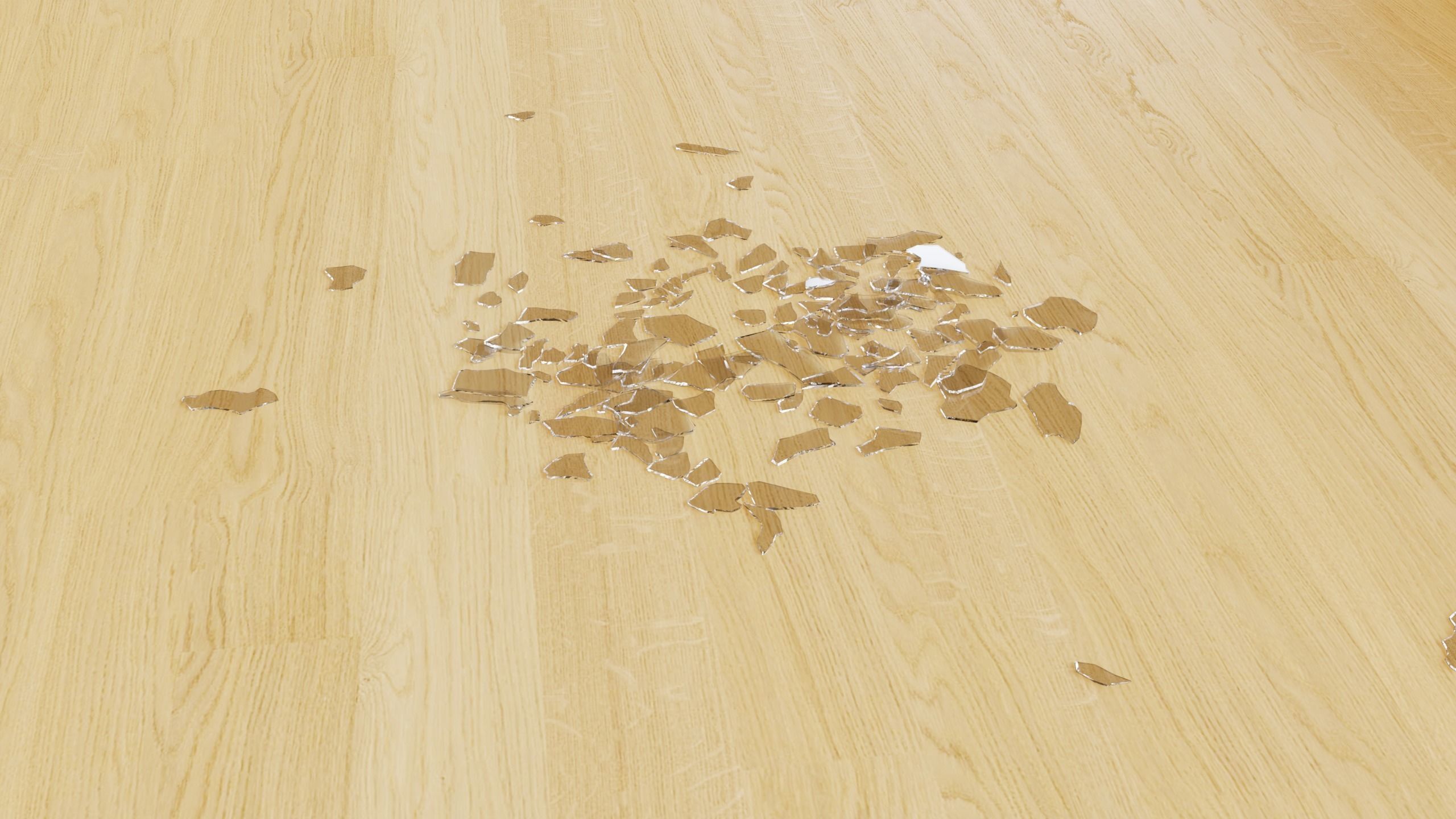 Broken Glass Debris - Large 3D model | CGTrader