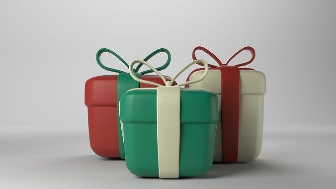 3D model Low poly - Cute Gift Box VR / AR / low-poly | CGTrader
