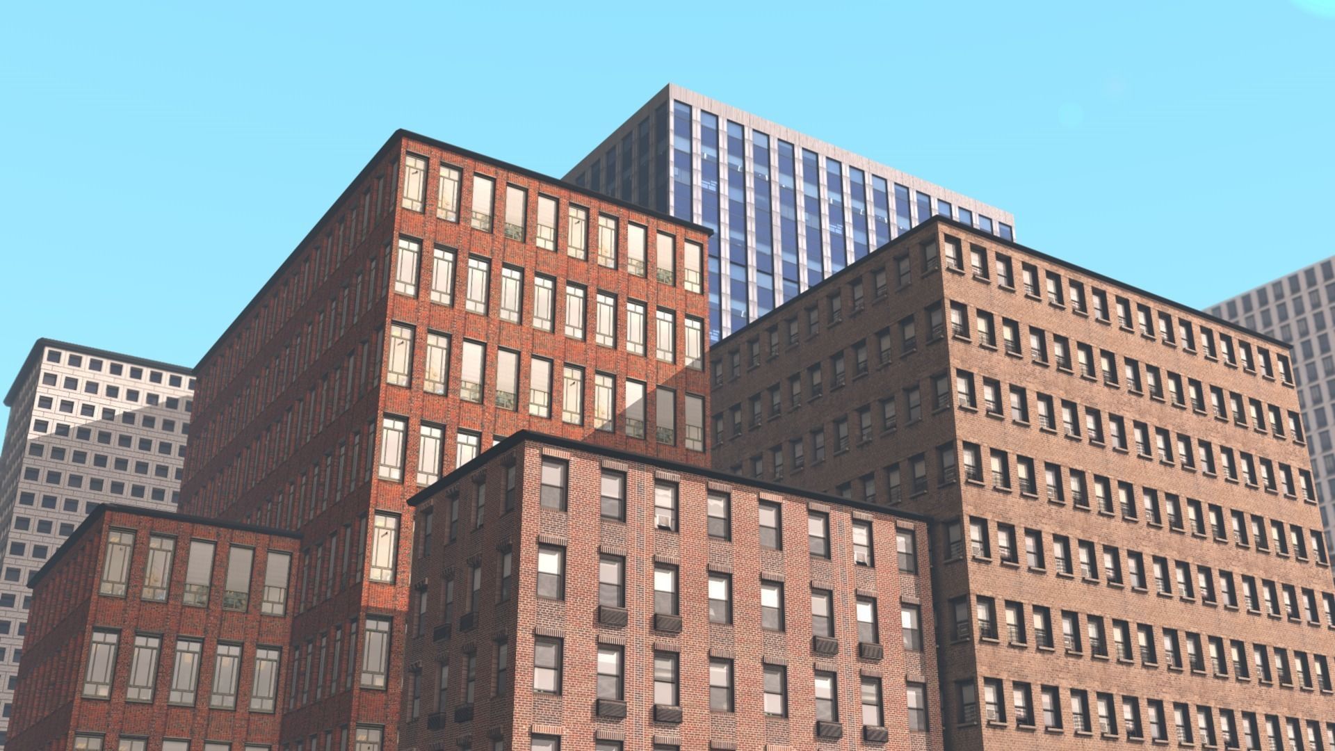 3D model New York Buildings Pack - FBX OBJ - Low Poly 3D Model VR / AR ...