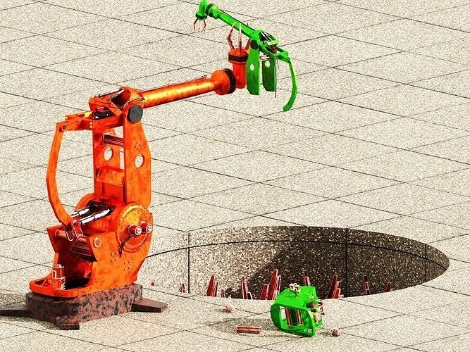 robots working in tesla factories 3D model | CGTrader