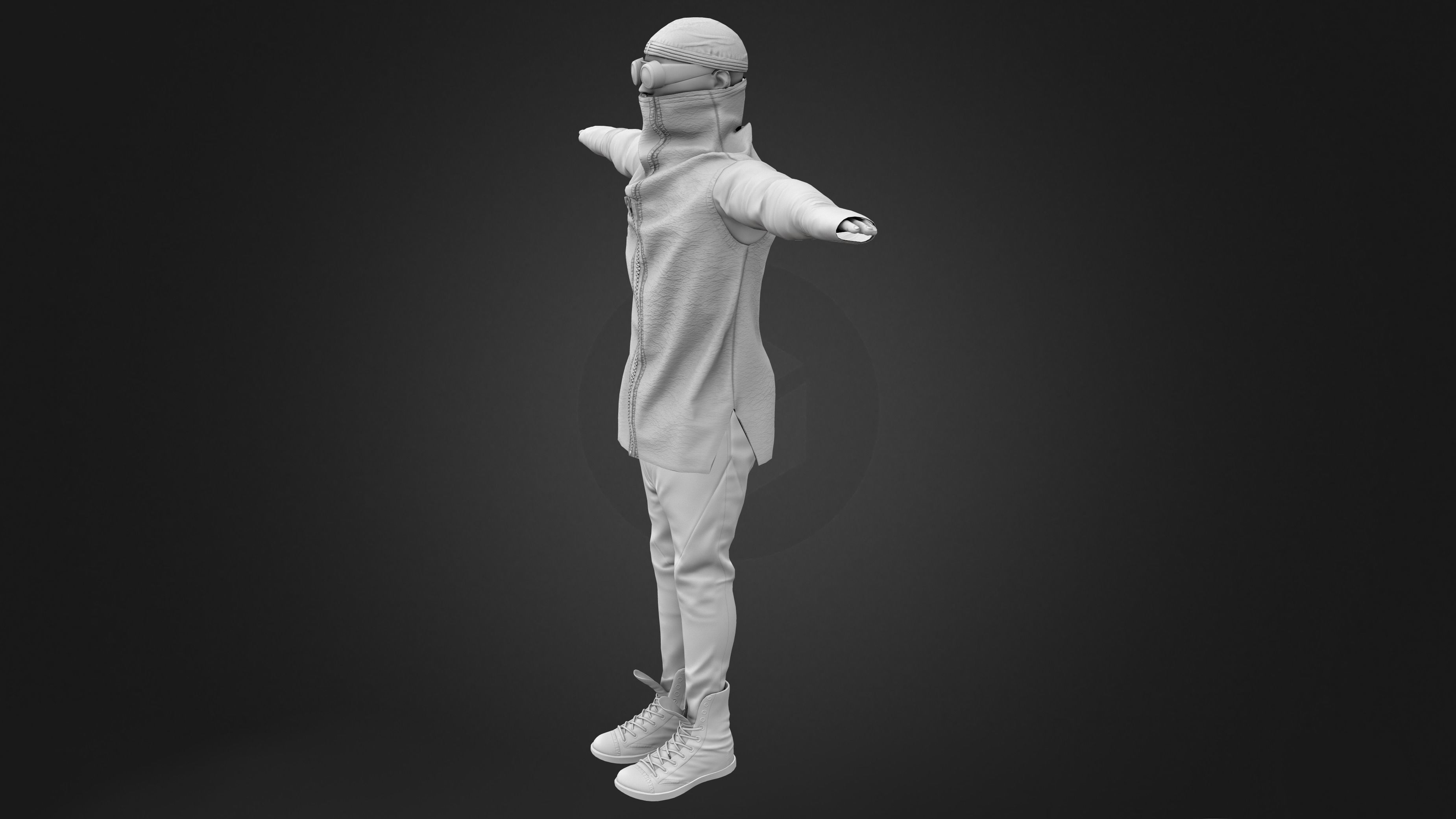 3D model Urban Futuristic Male Full Outfit VR / AR / low-poly | CGTrader