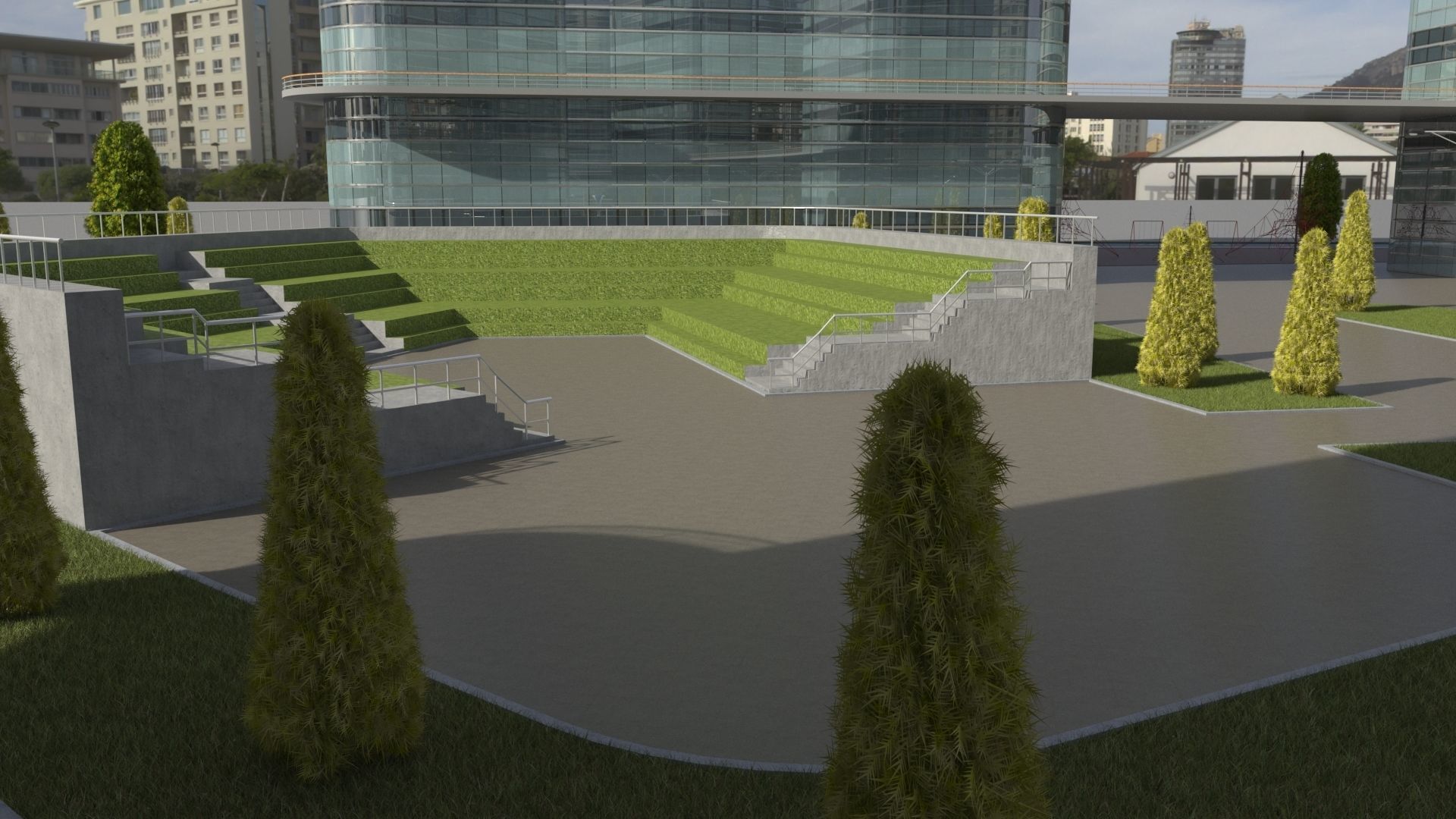 3D model Glass Facade Residential Complex VR / AR / low-poly | CGTrader