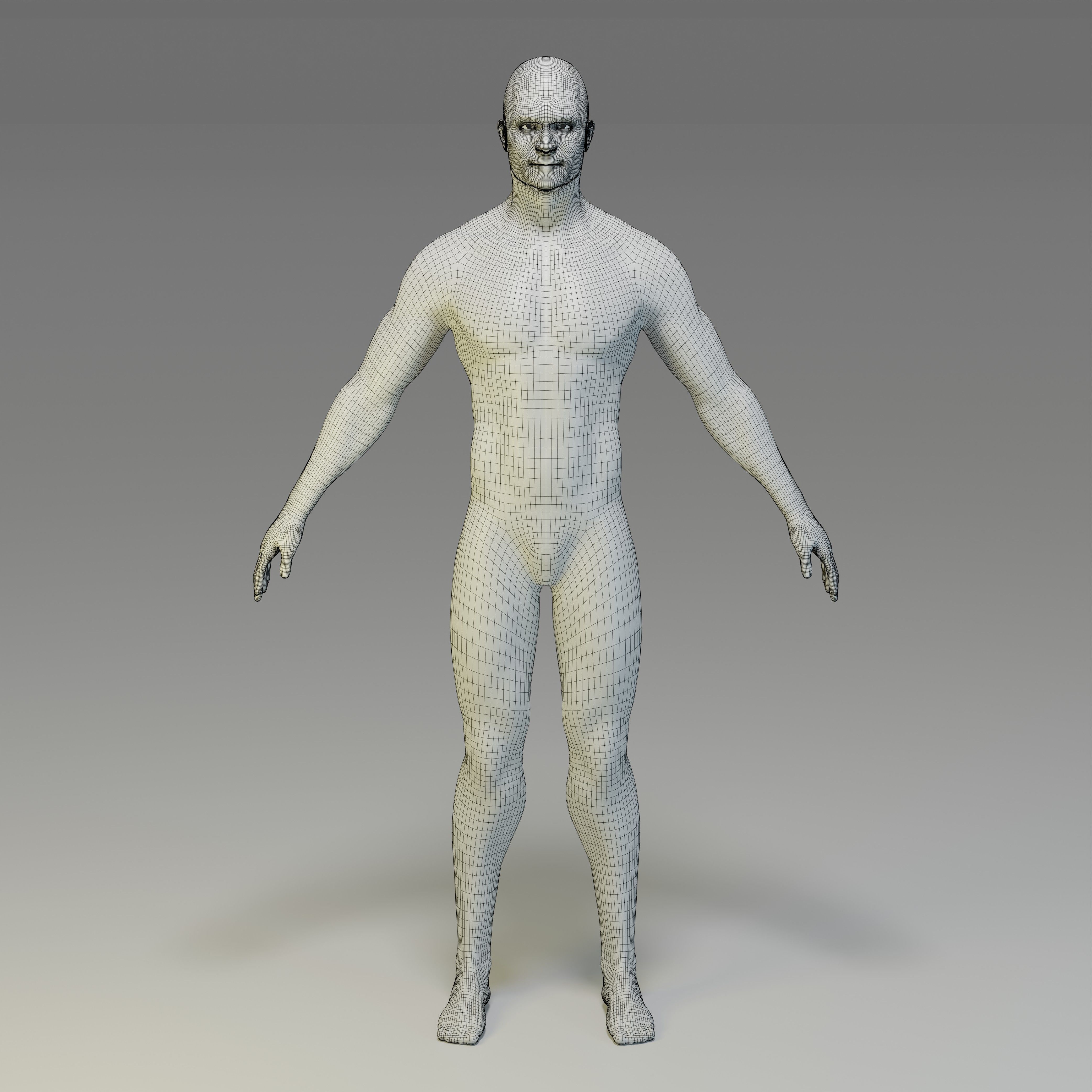 Mid Poly Male Character Base Mesh with 47974 Verts 3D model | CGTrader