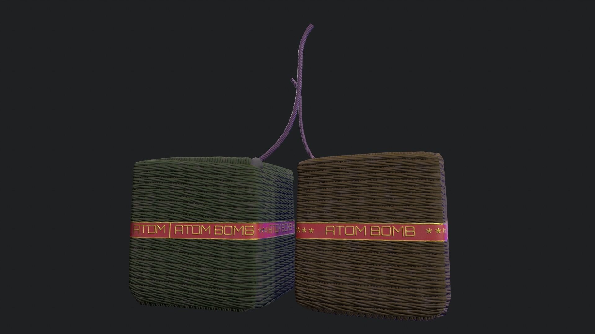 3D model Sutli Bomb Fire cracker low poly MetaVerse GameReady 3D Assets ...