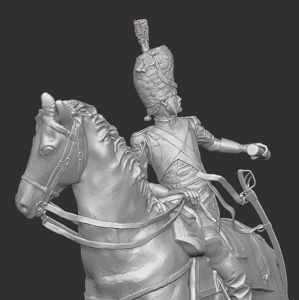 Napoleon cavalry officer 3D model 3D printable | CGTrader