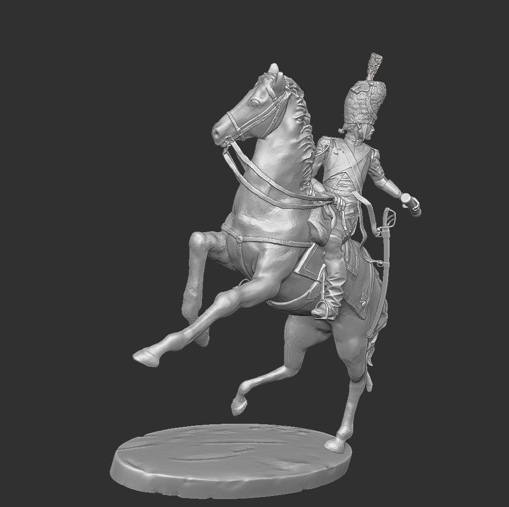 Napoleon cavalry officer 3D model 3D printable | CGTrader