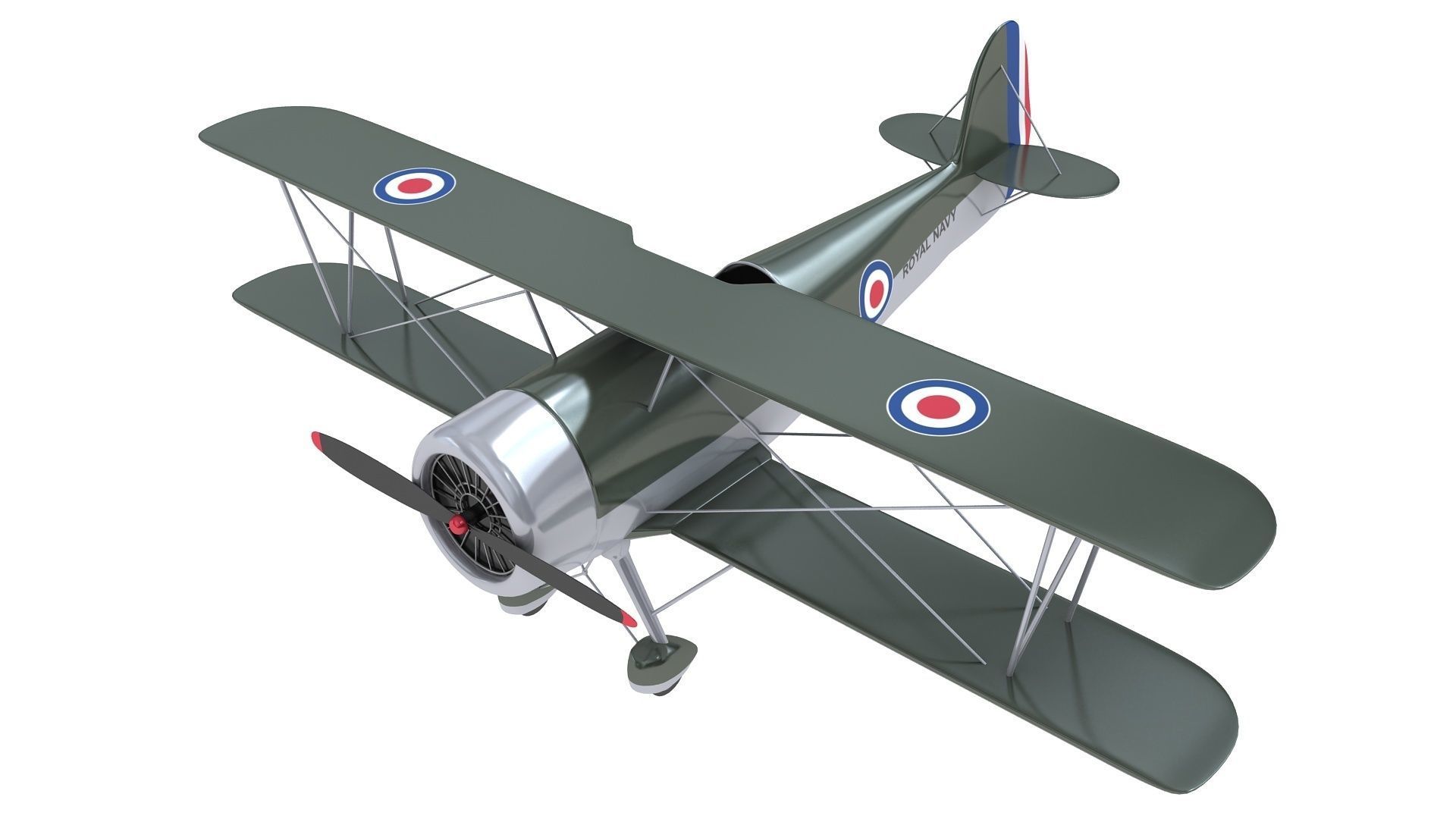 British Royal Navy Biplane 3D model | CGTrader