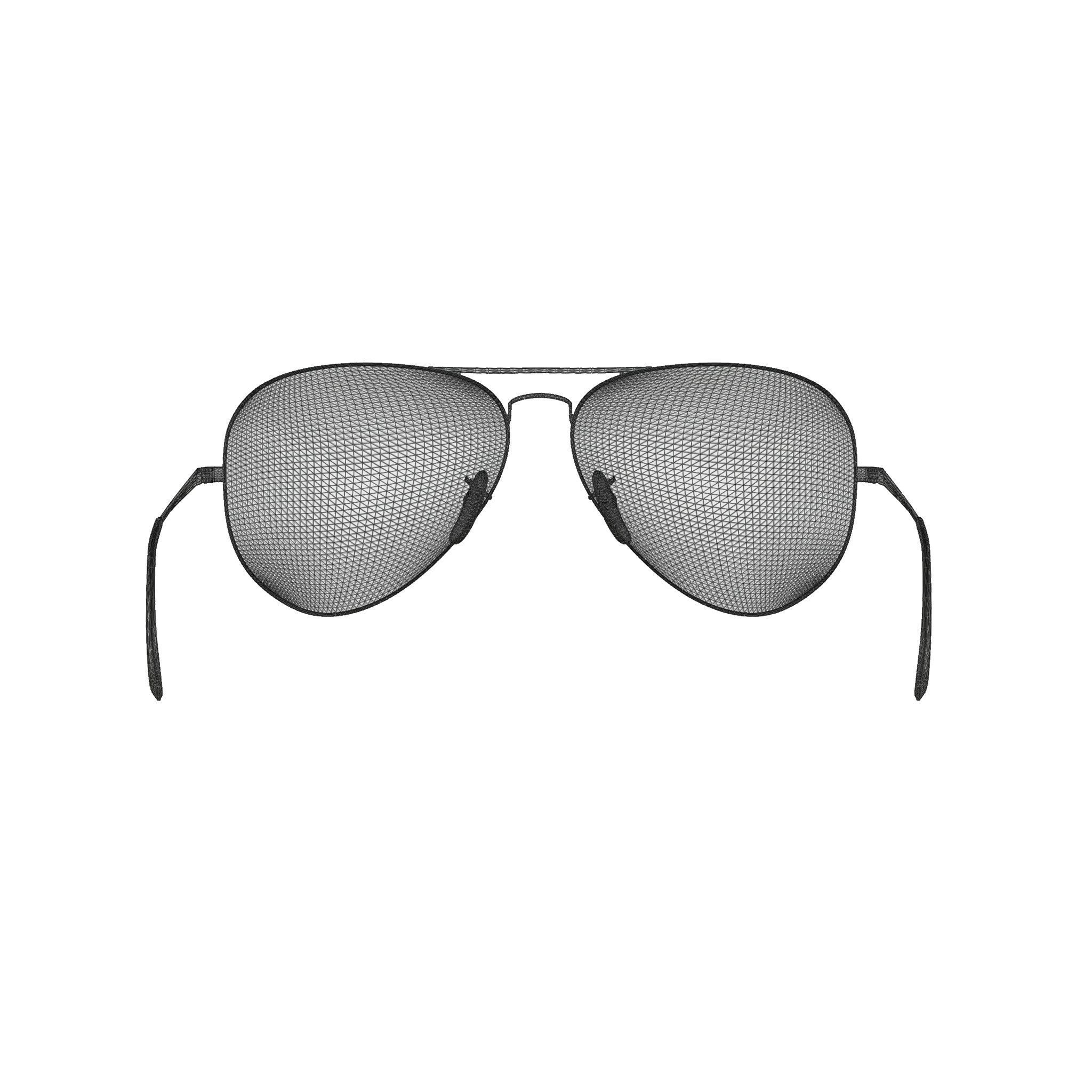 3D model Ray-Ban Aviator Metal II - RB3689 Sunglasses VR / AR / low ...