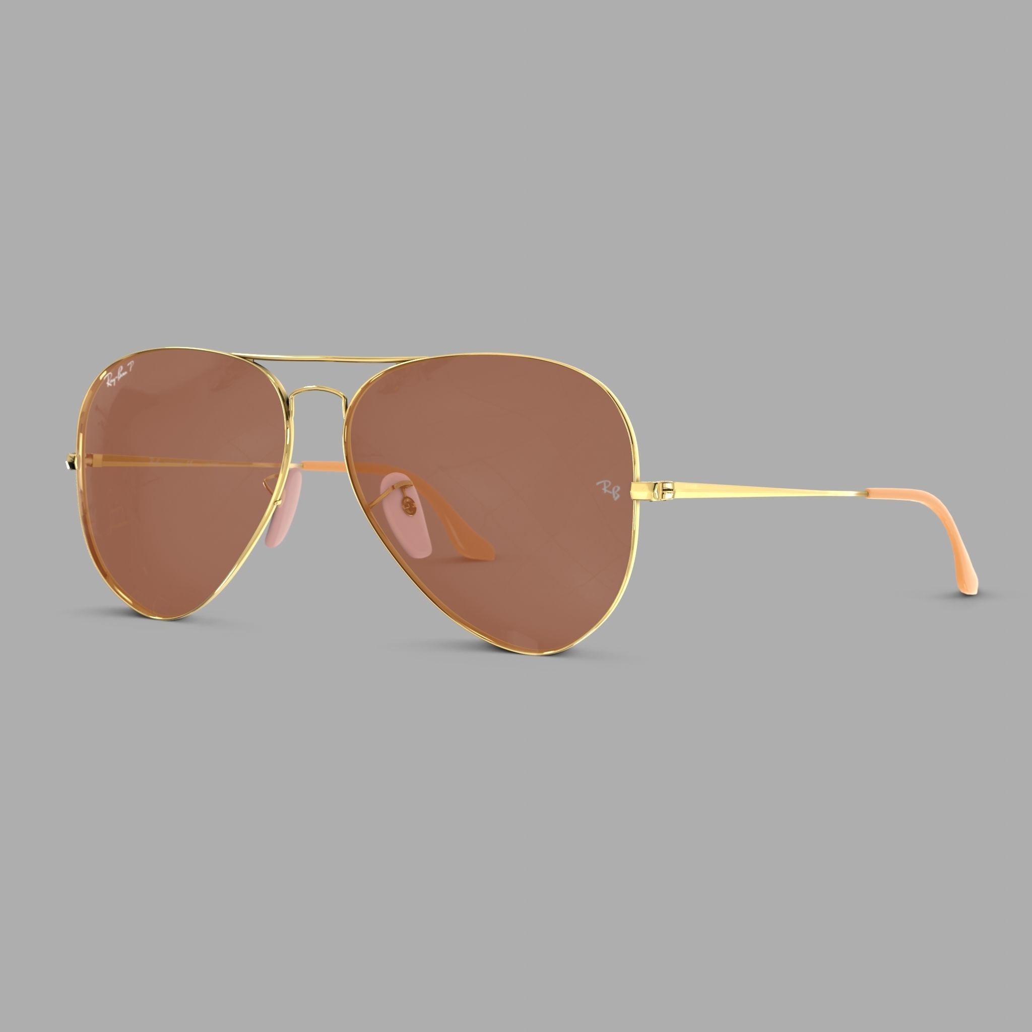 3D model Ray-Ban Aviator Metal II - RB3689 Sunglasses VR / AR / low ...