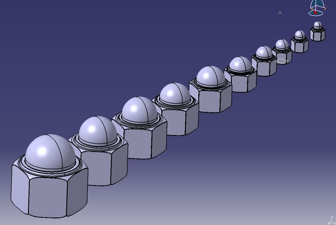 M5 Locking Acorn Nuts 3D model 3D printable | CGTrader