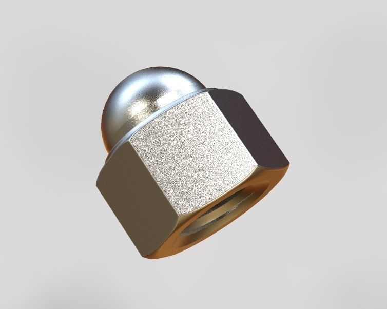 M8 Locking Acorn Nuts 3D model 3D printable | CGTrader