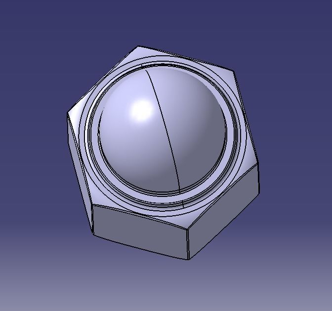M14 Locking Acorn Nuts 3D model 3D printable | CGTrader