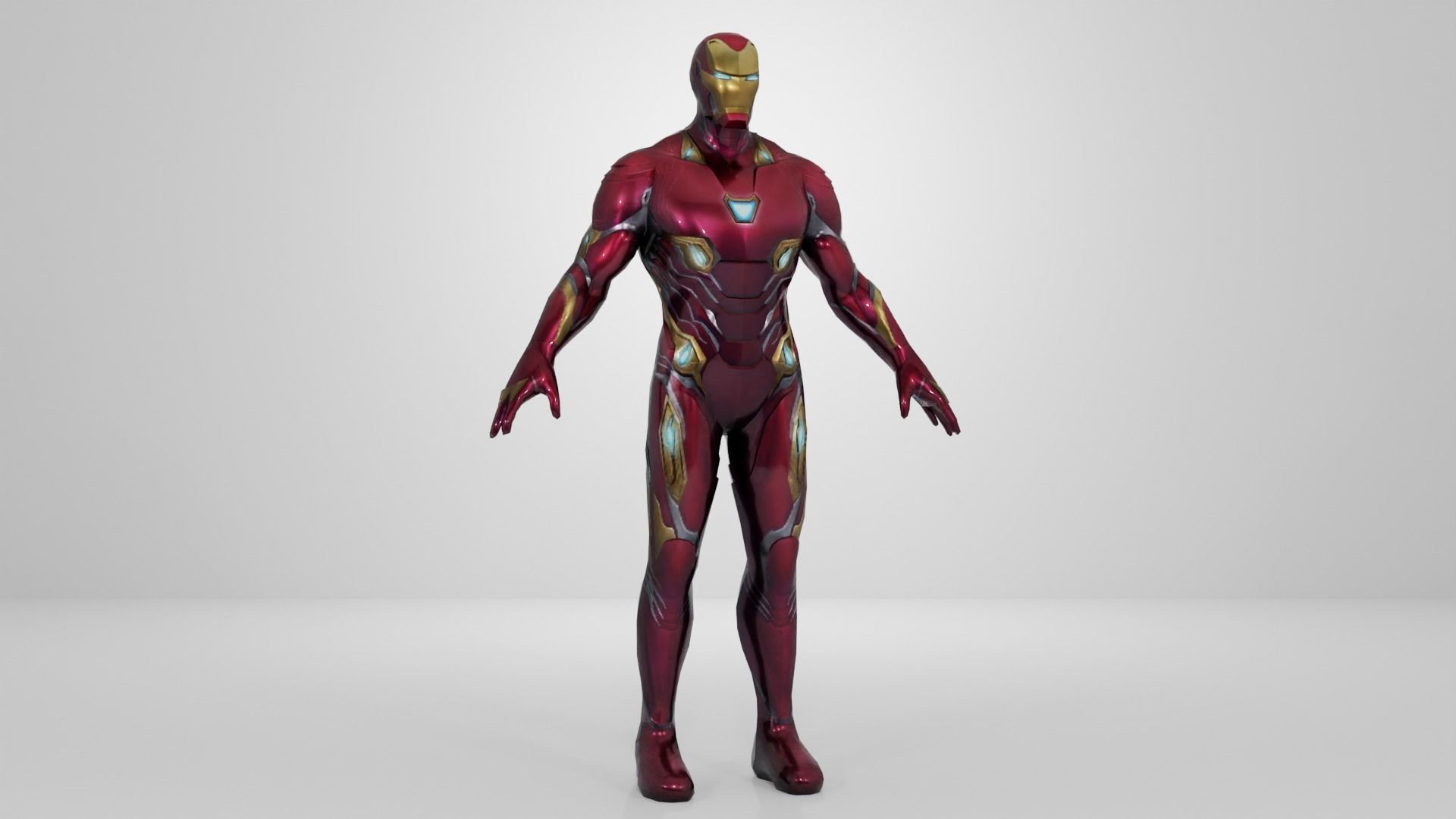3D model Iron Man Mk 50 character Low-poly 3D model VR / AR / low-poly ...