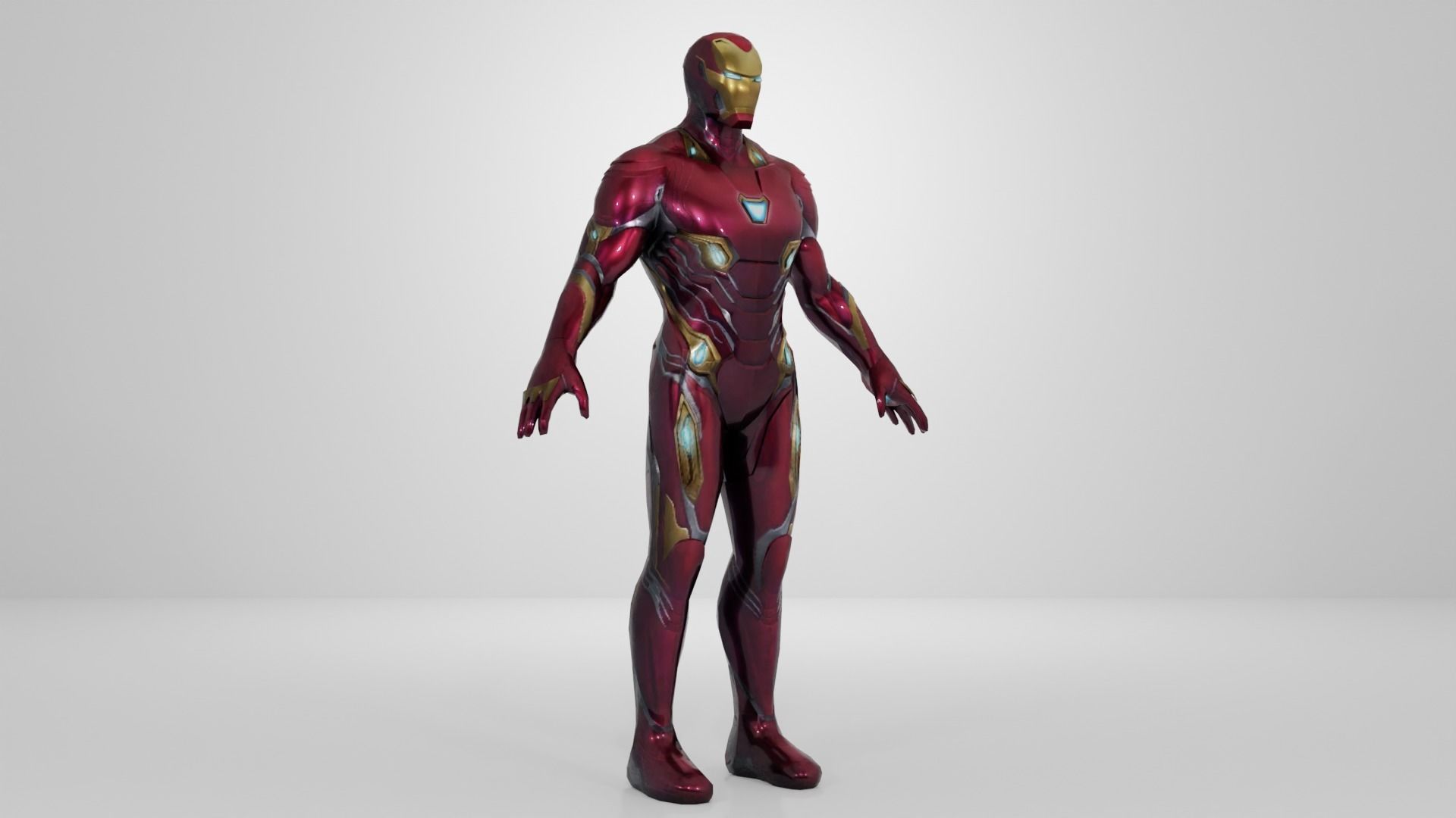3D model Iron Man Mk 50 character Low-poly 3D model VR / AR / low-poly ...
