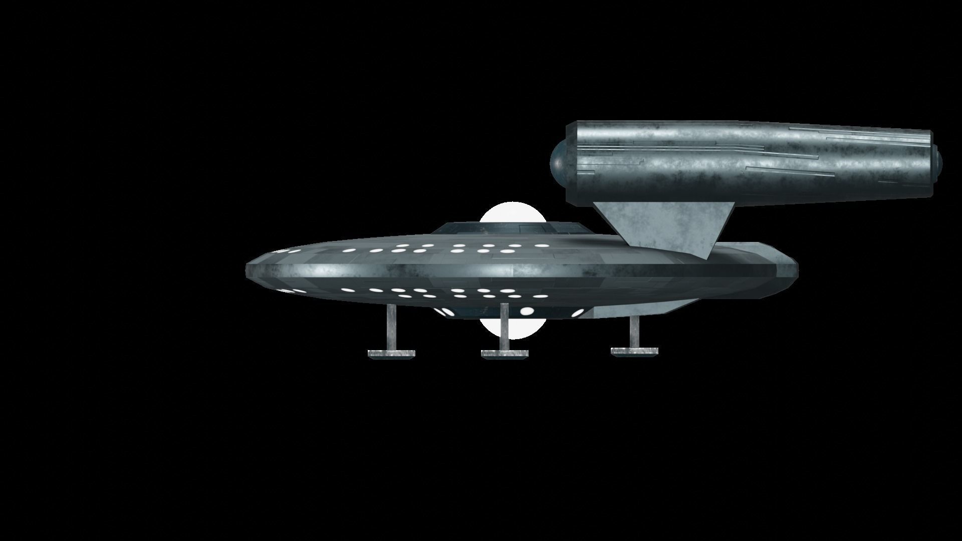 3D model Star Trek Vulcan Museum Transport Starship VR / AR / low-poly ...