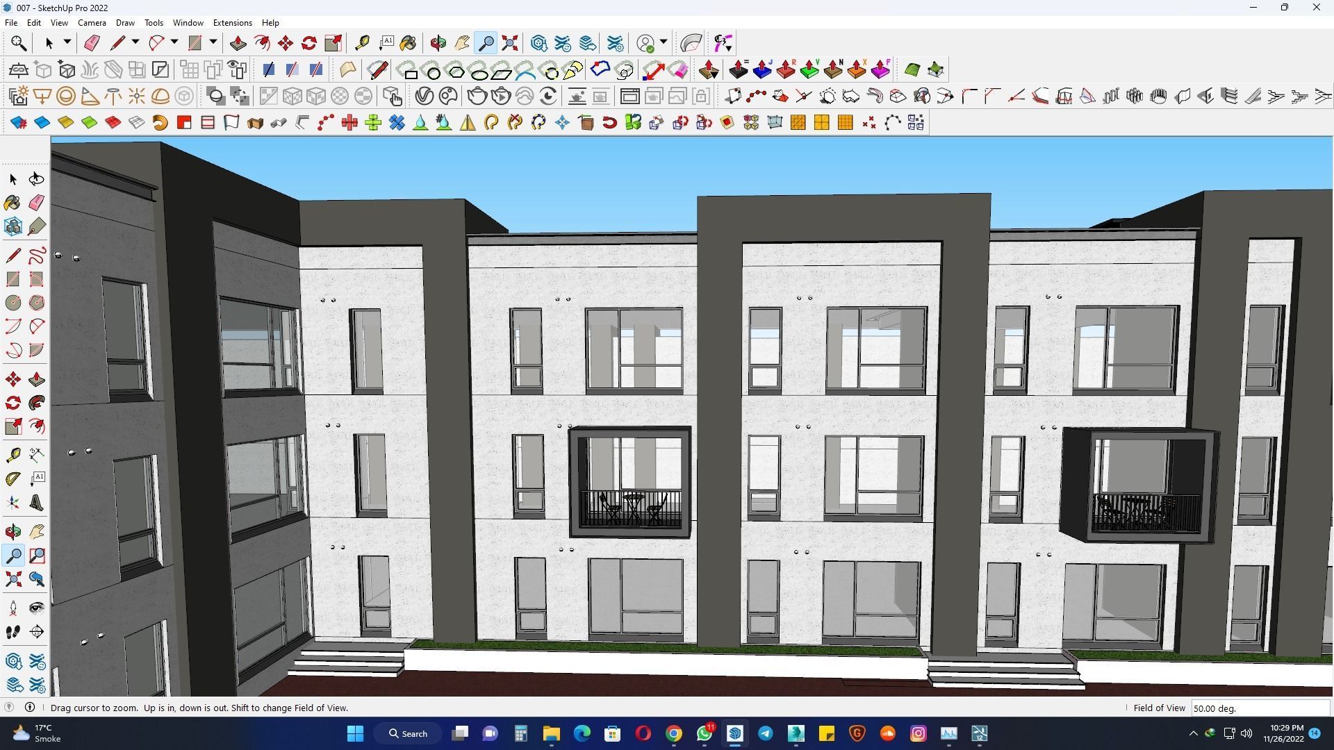 Industrial and commercial building 3d Model with roof garden 3D model ...