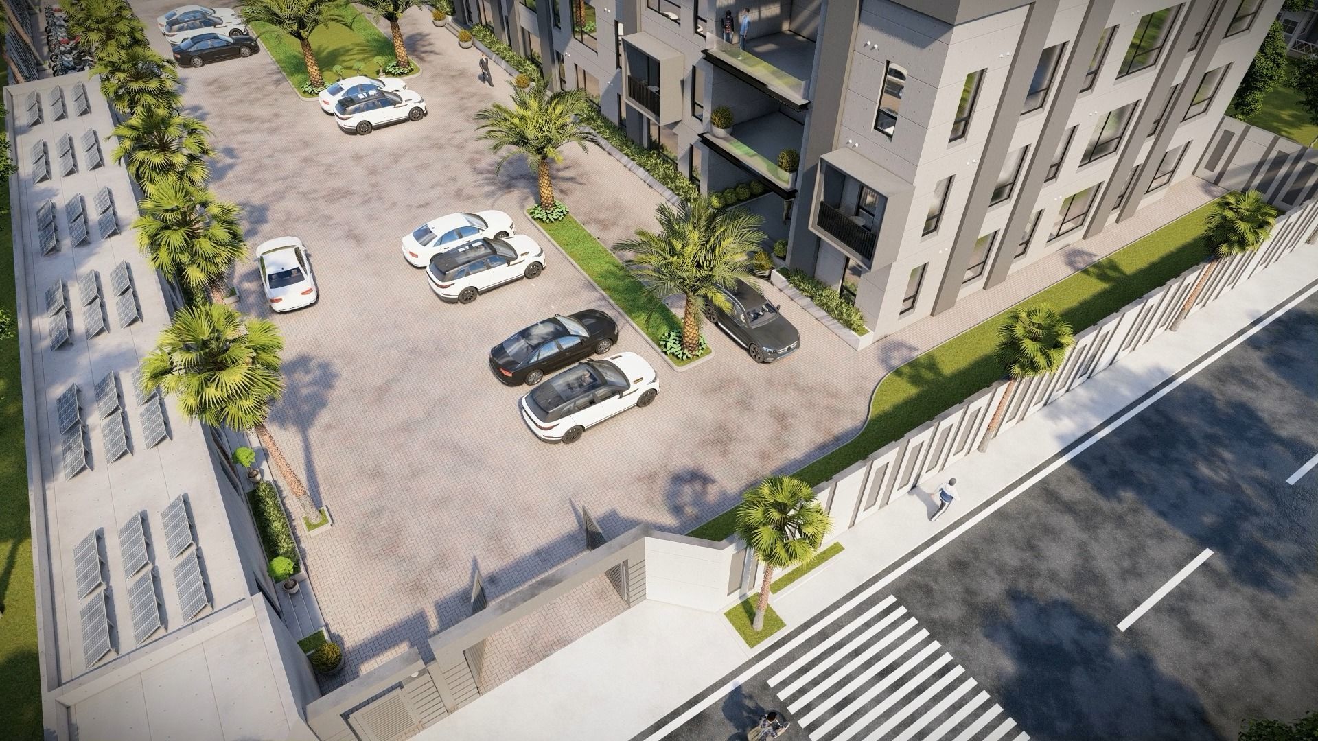 Industrial and commercial building 3d Model with roof garden 3D model ...