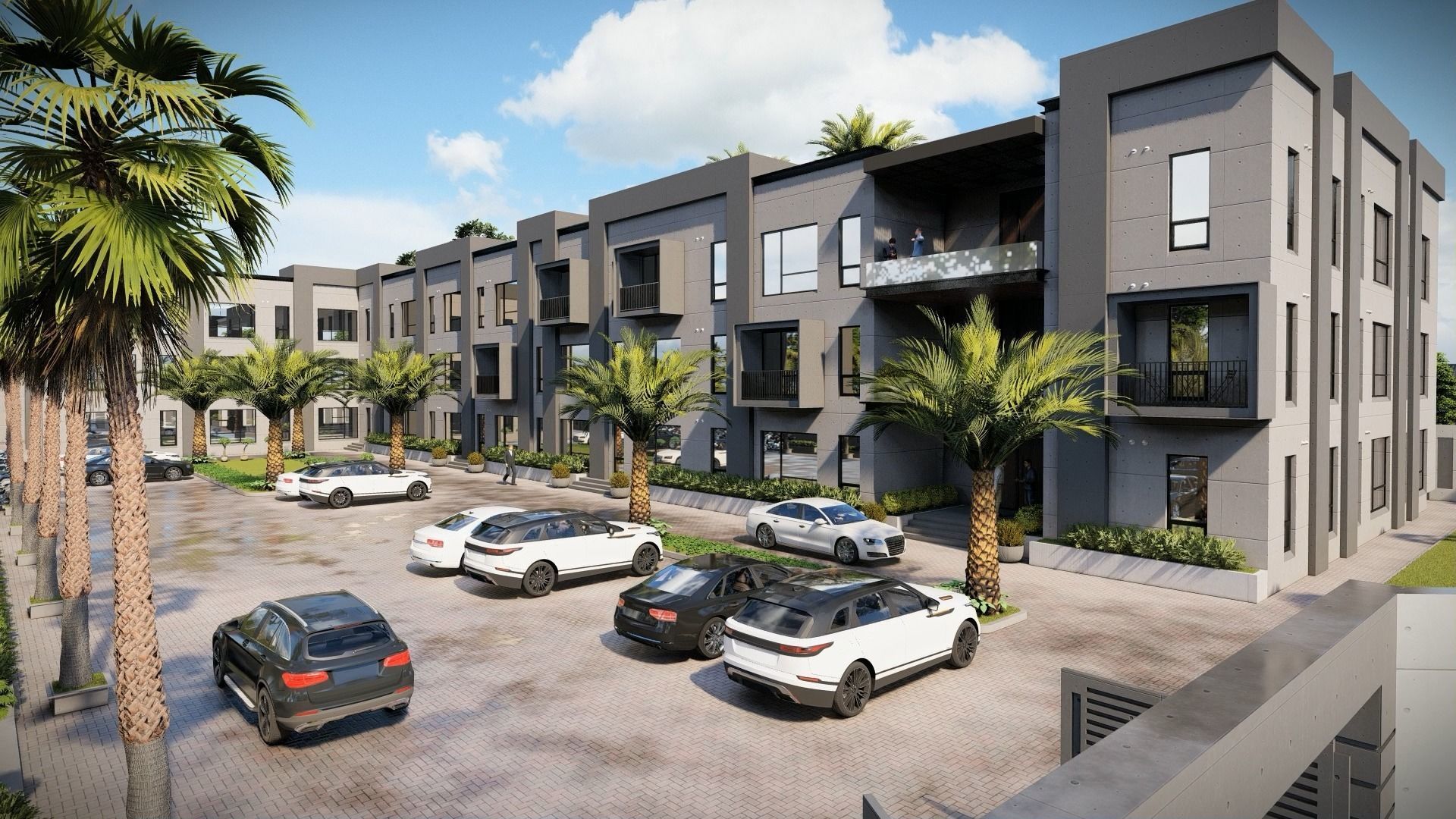 Industrial and commercial building 3d Model with roof garden 3D model ...