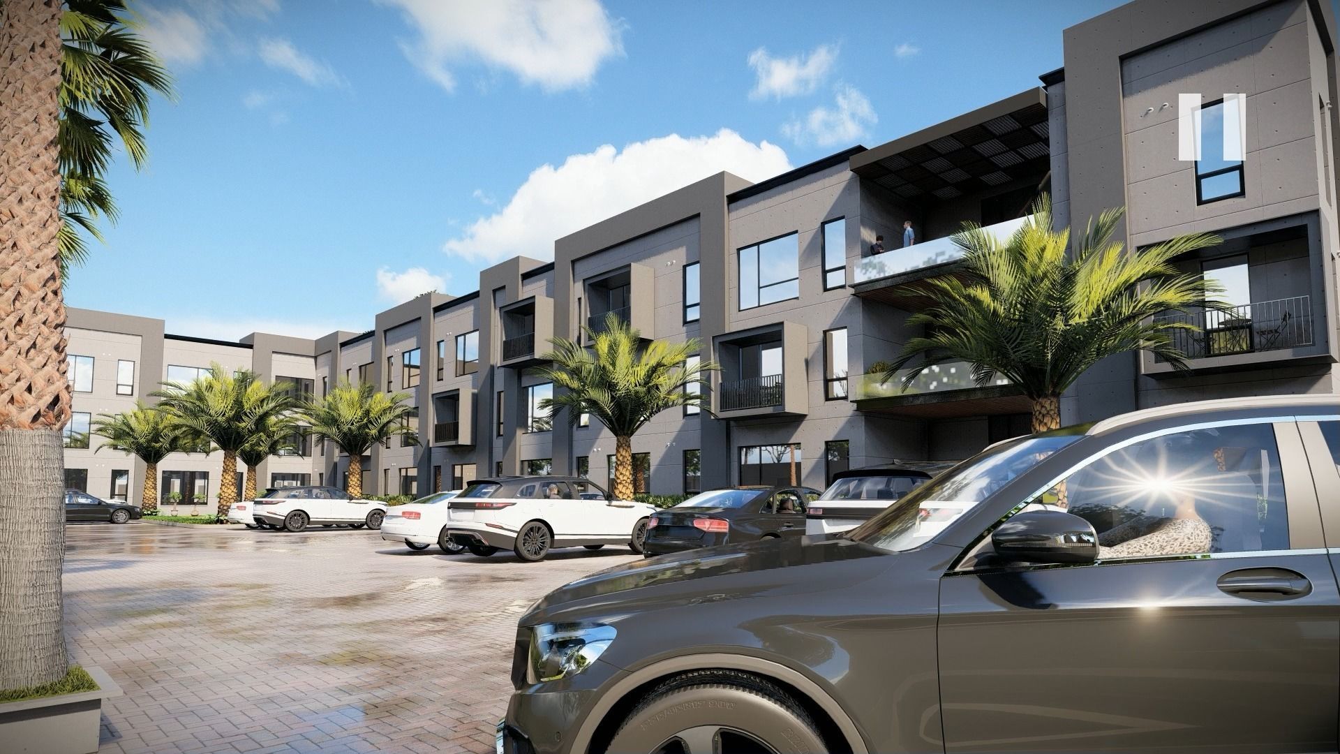 Industrial and commercial building 3d Model with roof garden 3D model ...