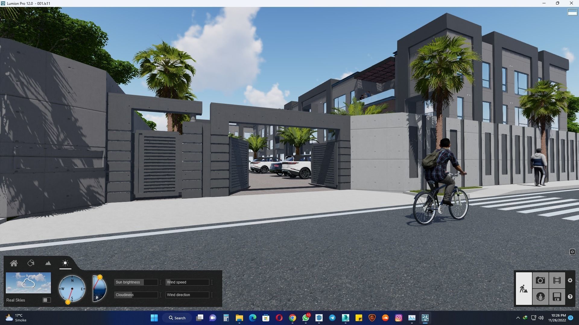 Industrial and commercial building 3d Model with roof garden 3D model ...