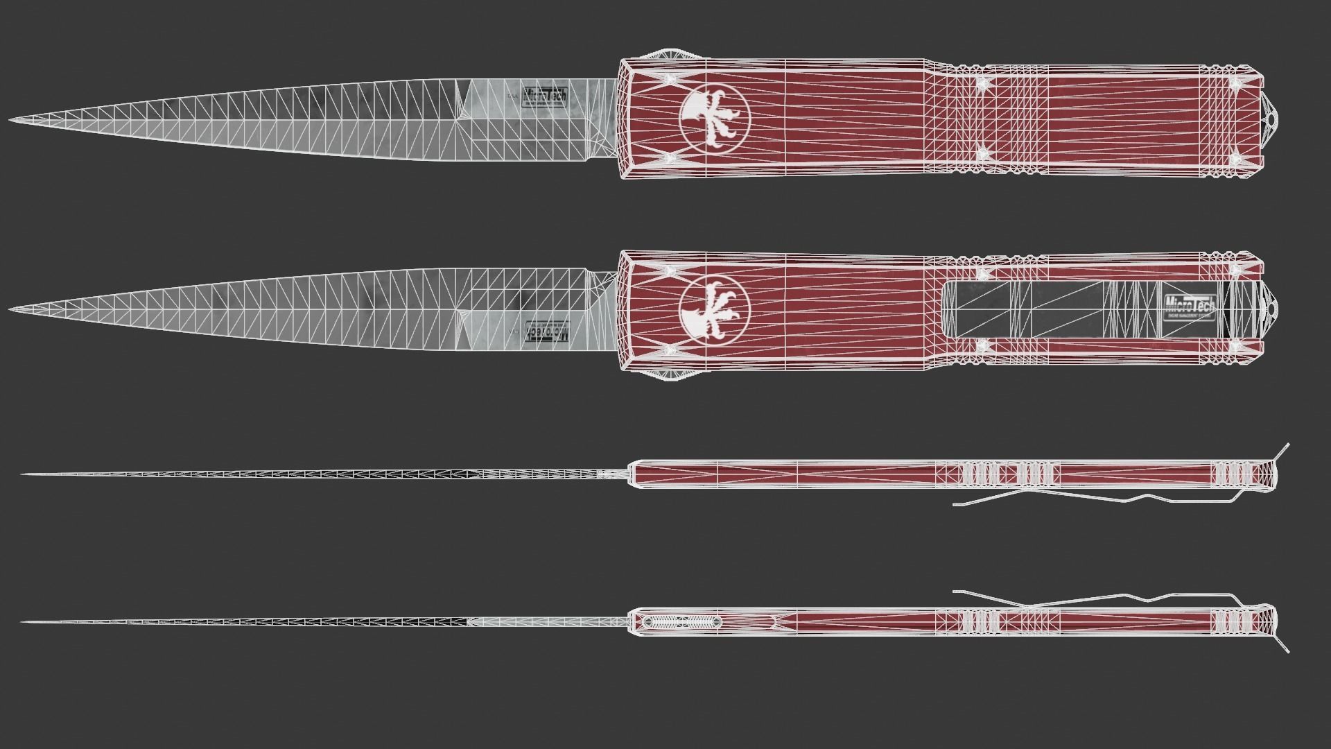 3D model Knife MICROTECH ULTRATECH VR / AR / low-poly | CGTrader