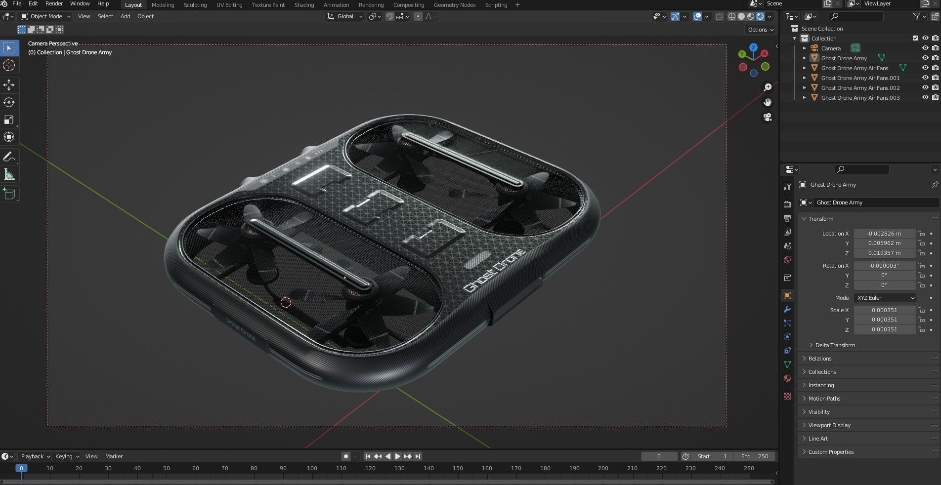 3D model Small Military Drone VR / AR / low-poly | CGTrader