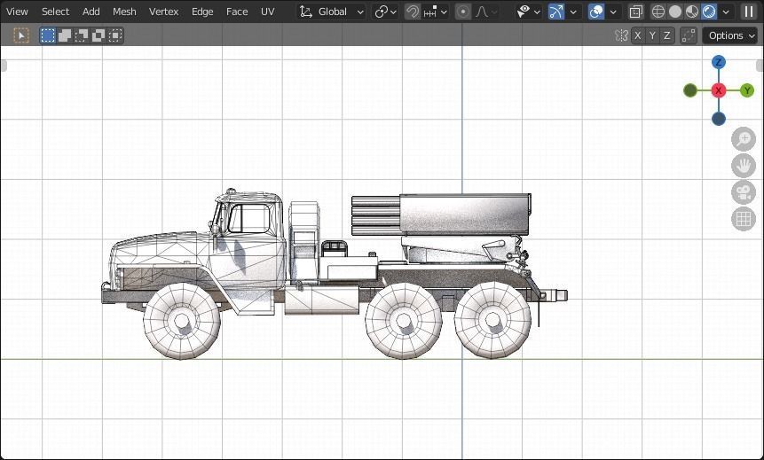 3D model BM21 GRAD Rocket Launcher VR / AR / low-poly | CGTrader