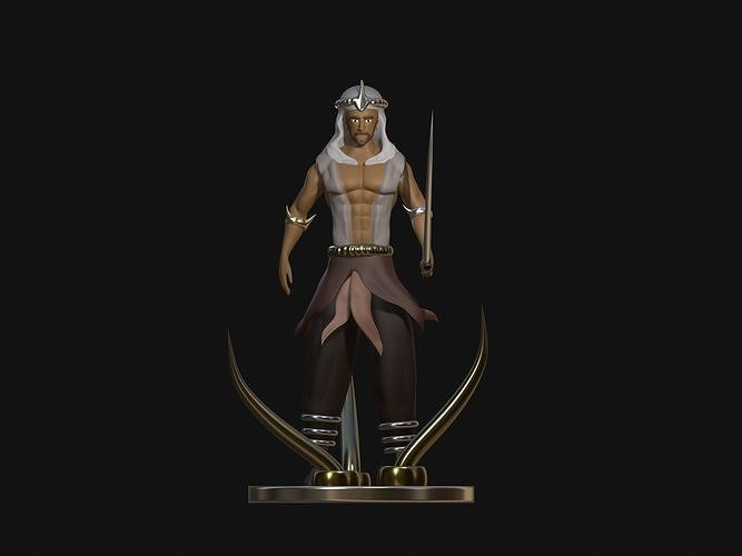 man with sword 3D model 3D printable | CGTrader