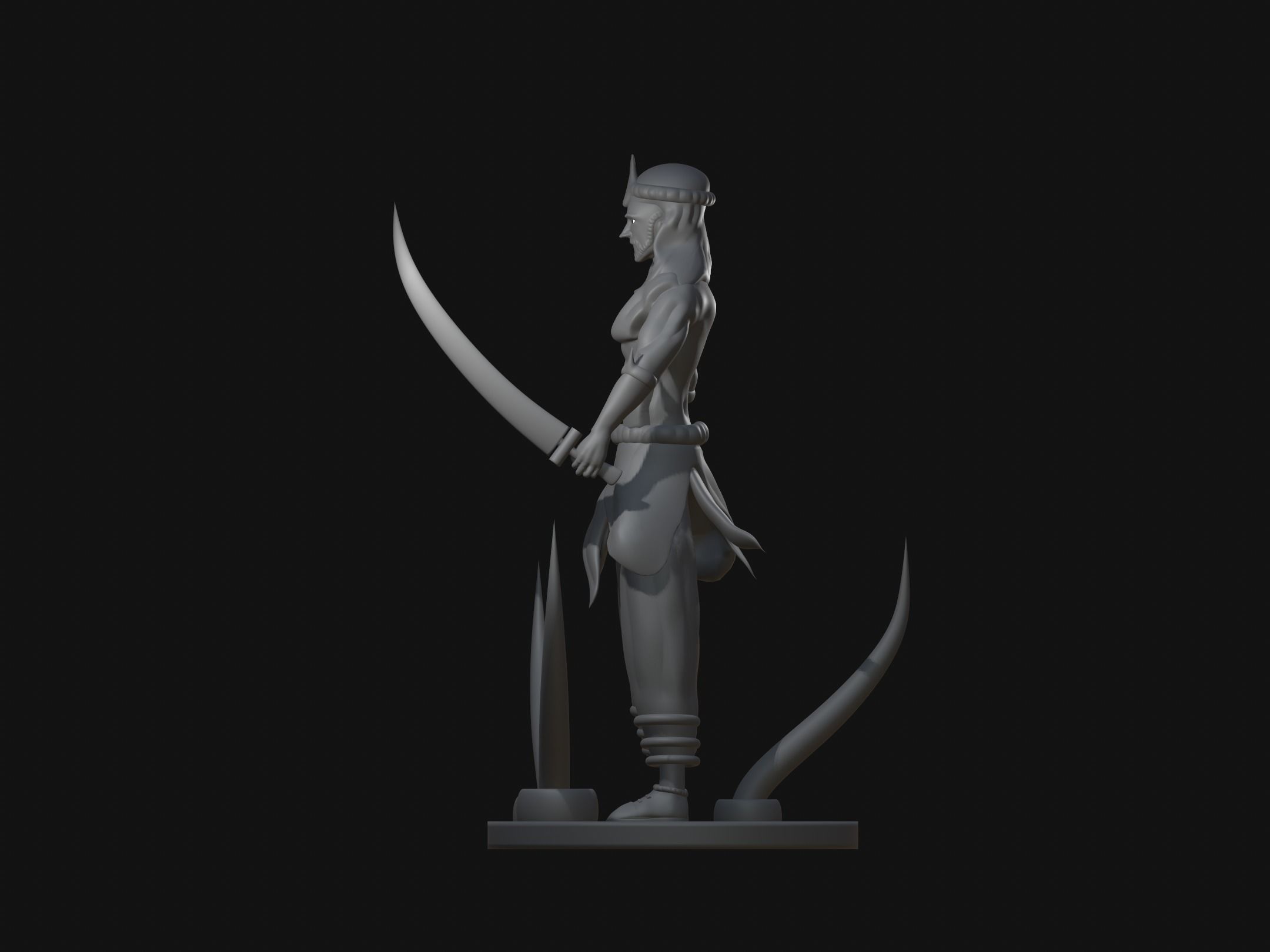 man with sword 3D model 3D printable | CGTrader