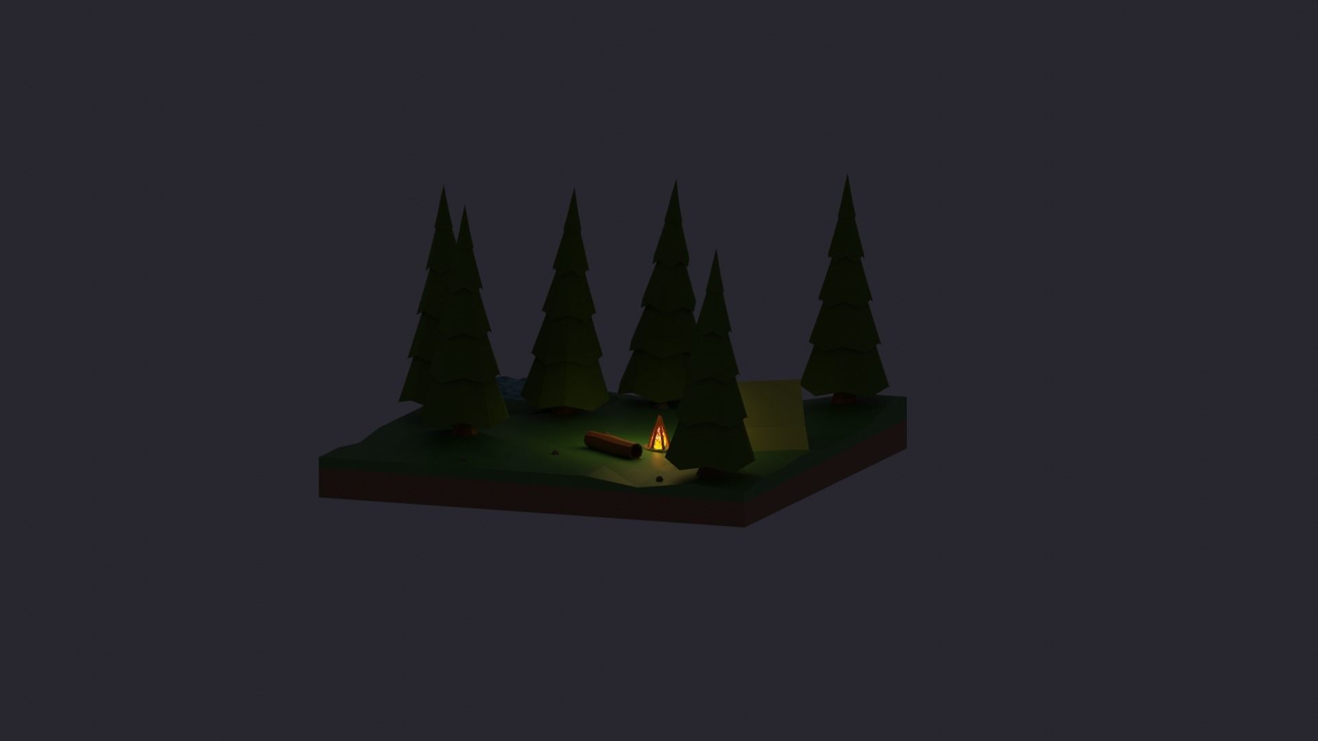 3D model Campfire Scene VR / AR / low-poly | CGTrader