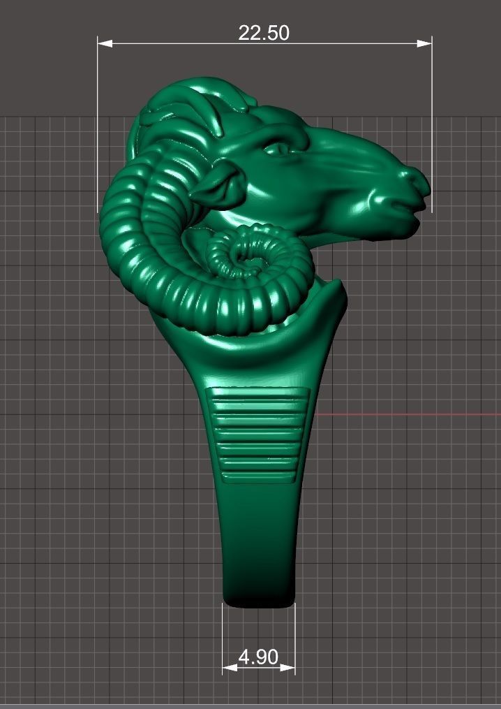 Ring ram 3D model 3D printable | CGTrader