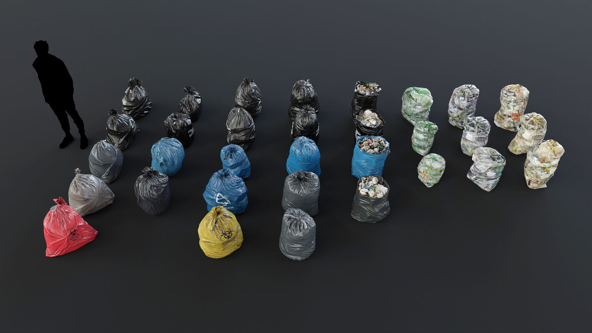 3D model Trash Kit - 3D AssetKit VR / AR / low-poly | CGTrader