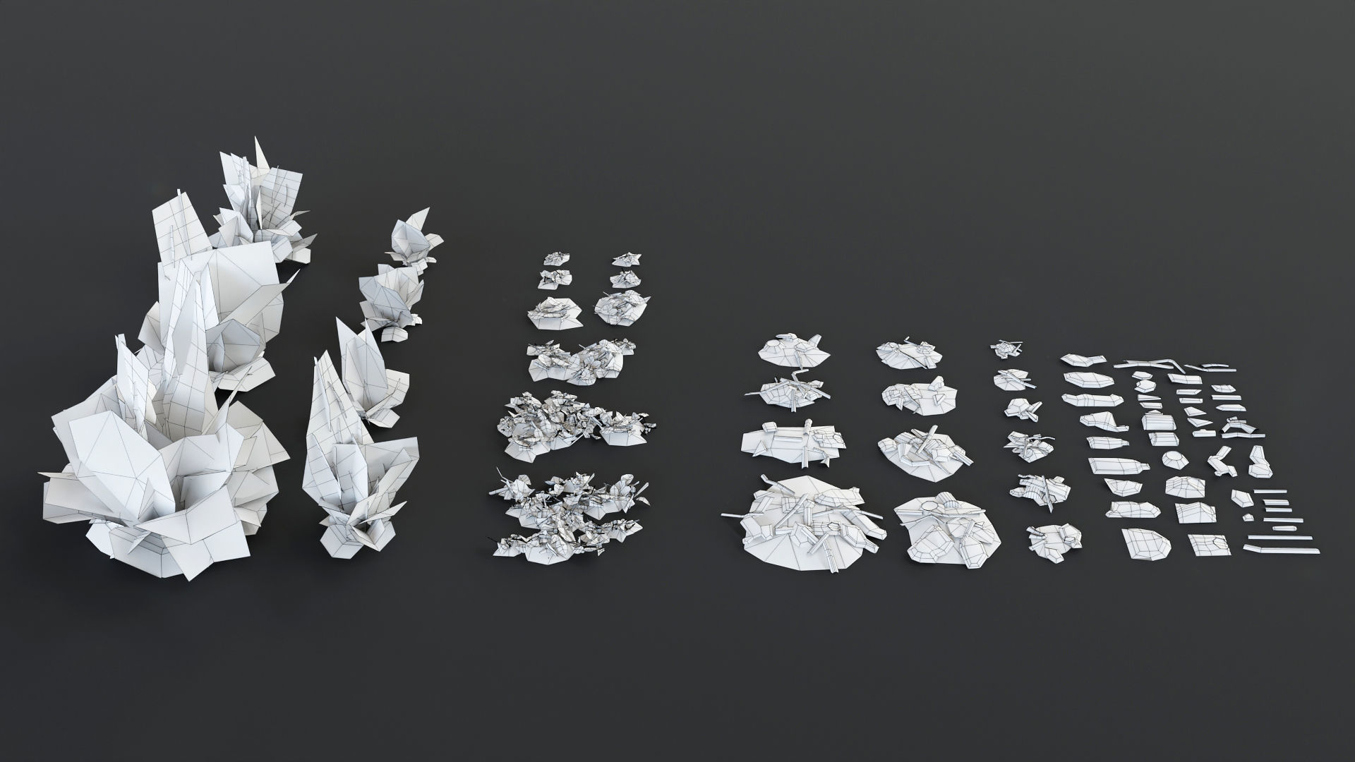 3D model Trash Kit - 3D AssetKit VR / AR / low-poly | CGTrader