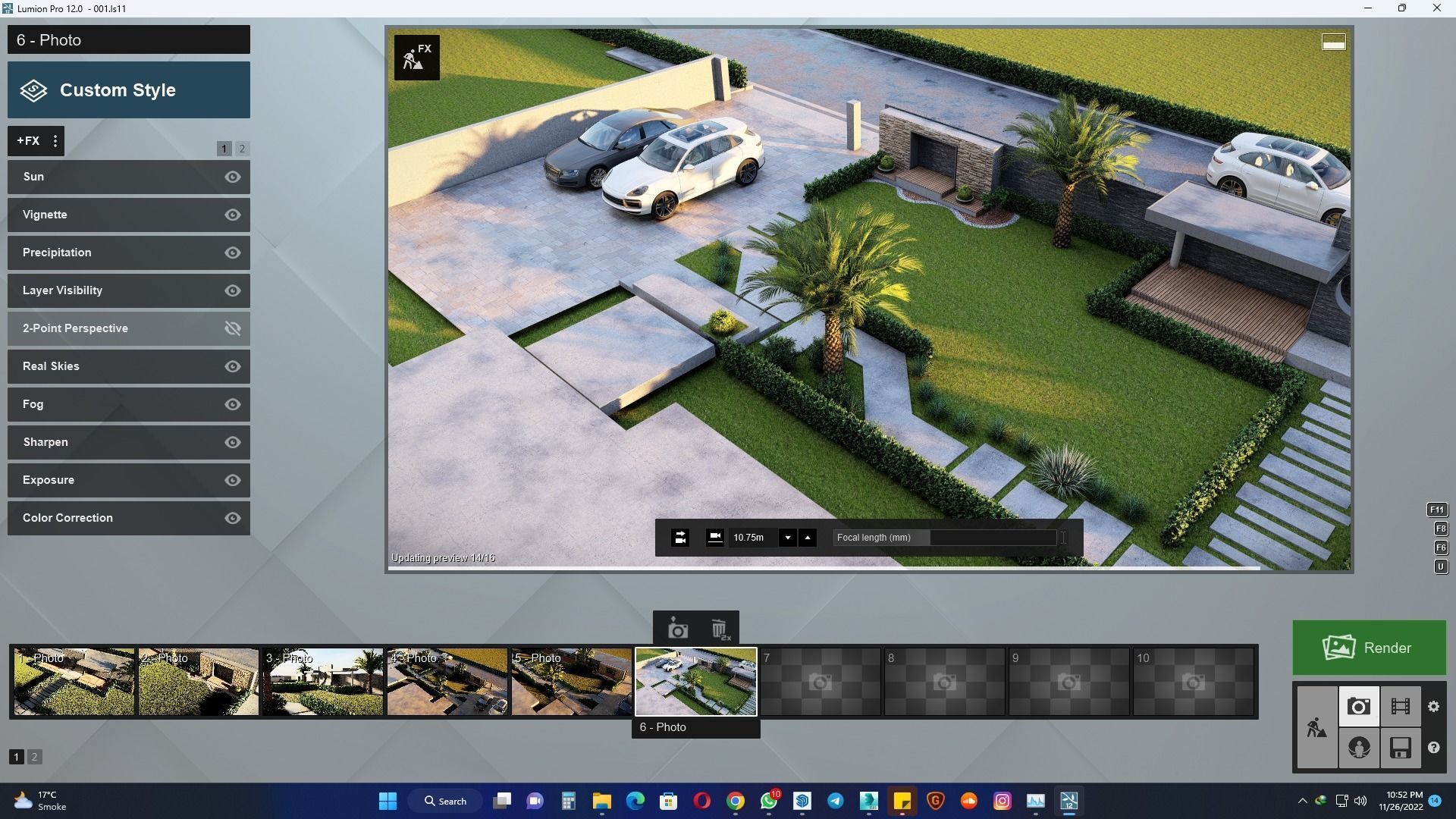 Rendered 3d model of a landscape design residential front yard 3D model ...