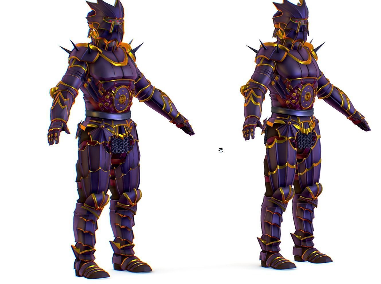 3D model Subdivision 3D Men The Knight Dark Lord VR / AR / low-poly ...