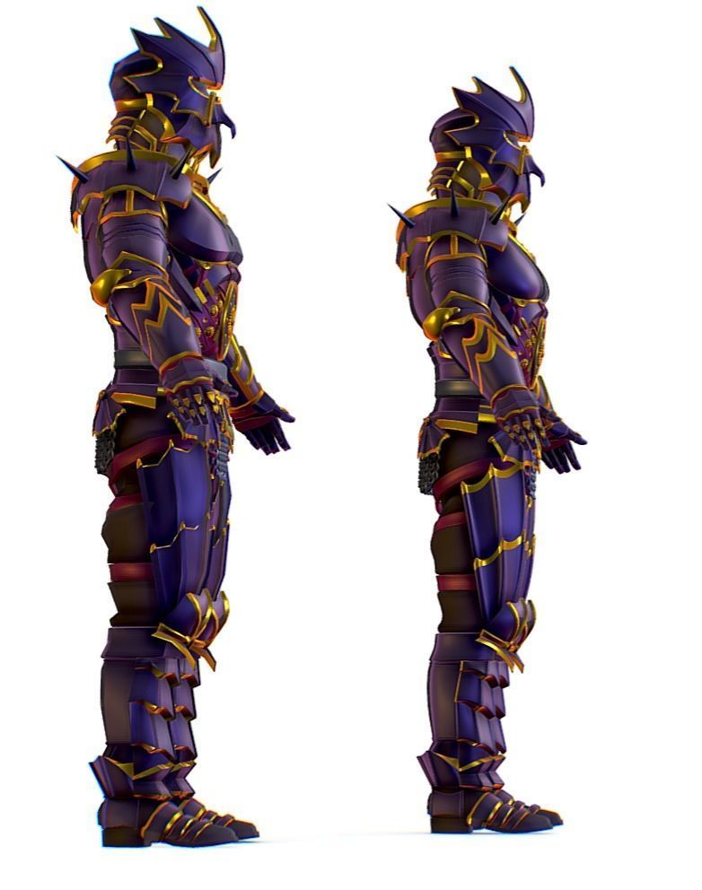 3D model Subdivision 3D Men The Knight Dark Lord VR / AR / low-poly ...