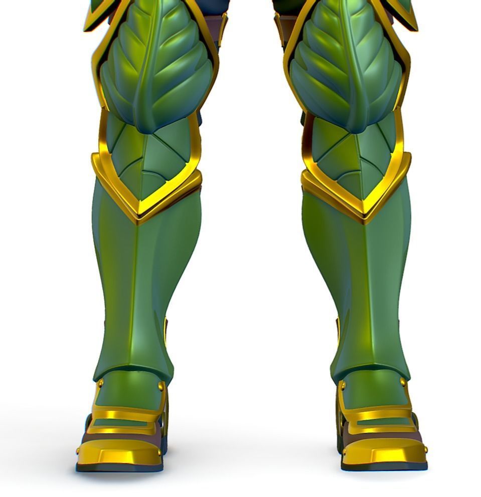 3D model Subdivision 3D Men The Knight in Green Armor VR / AR / low ...