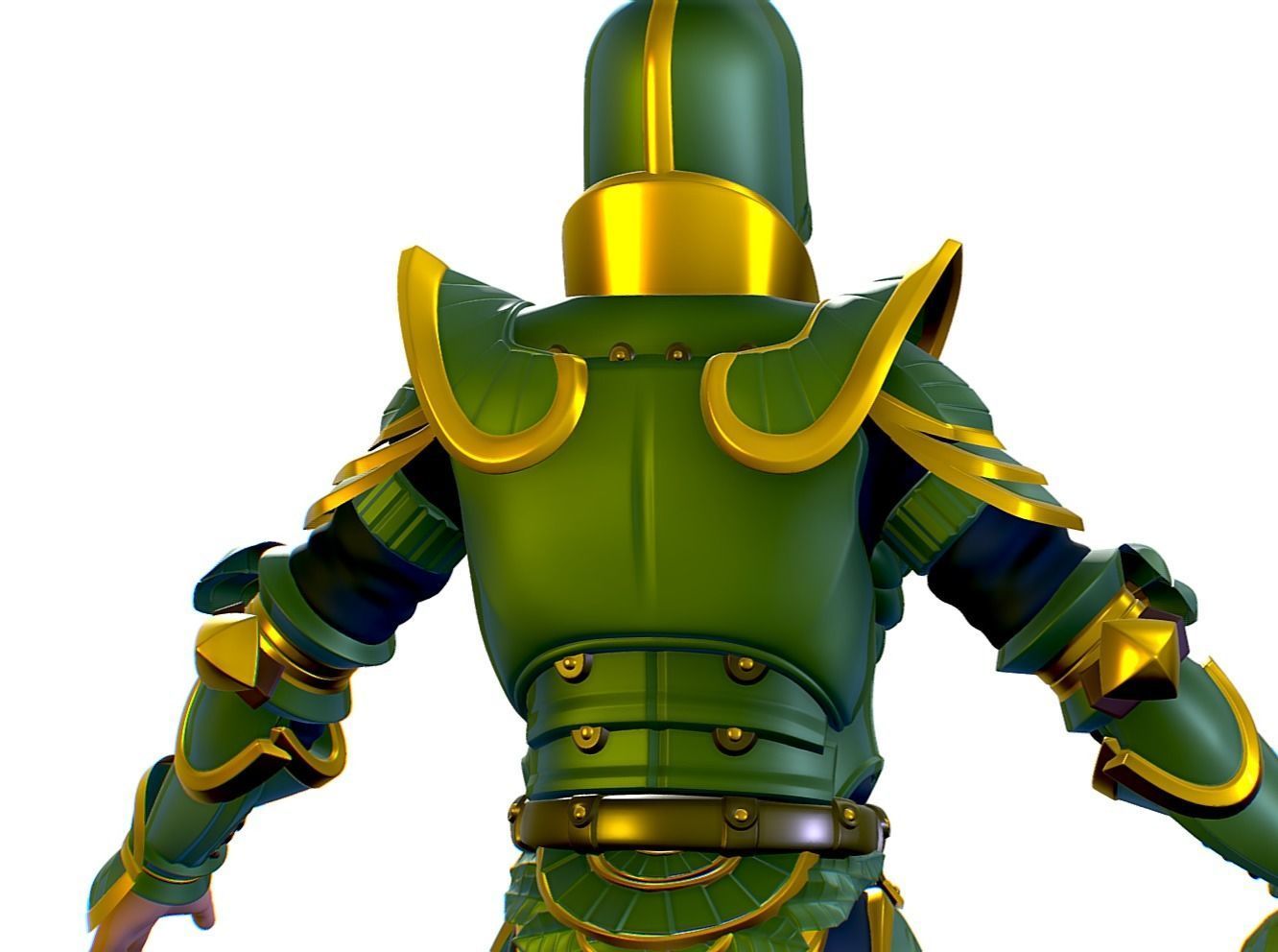3D model Subdivision 3D Men The Knight in Green Armor VR / AR / low ...