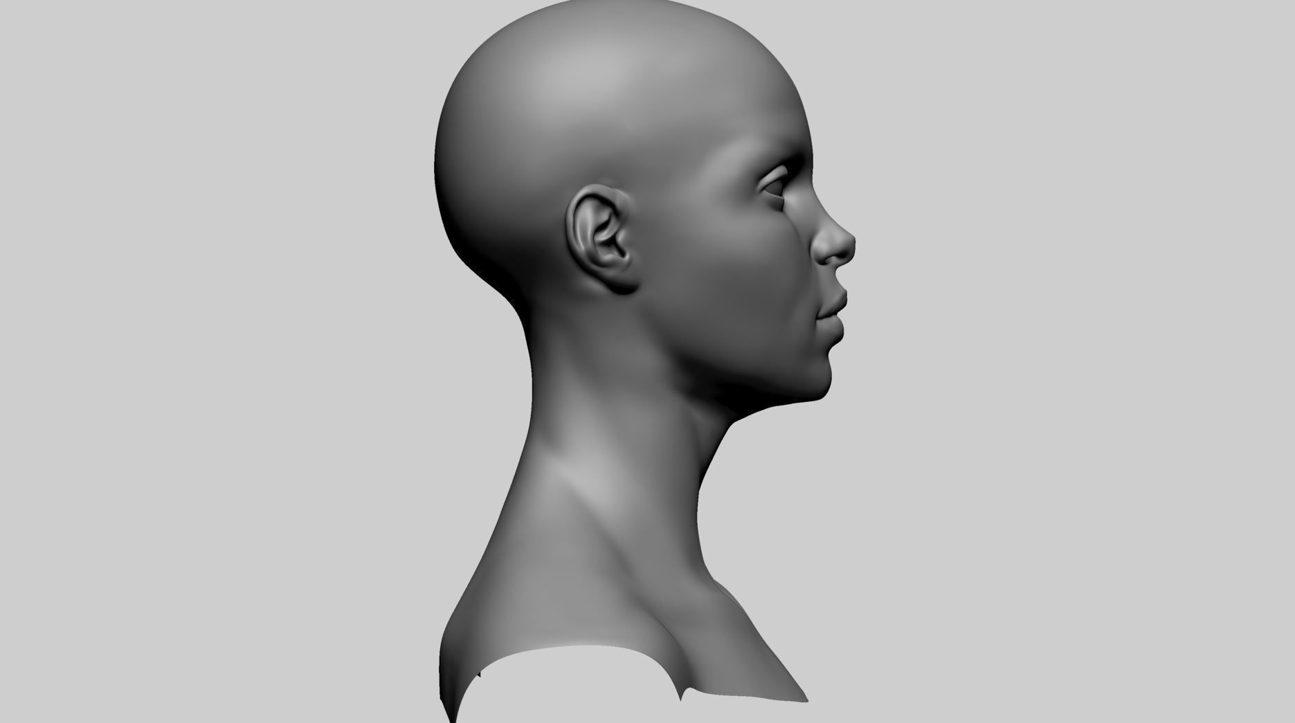 Stylized Female Head C 3D model | CGTrader