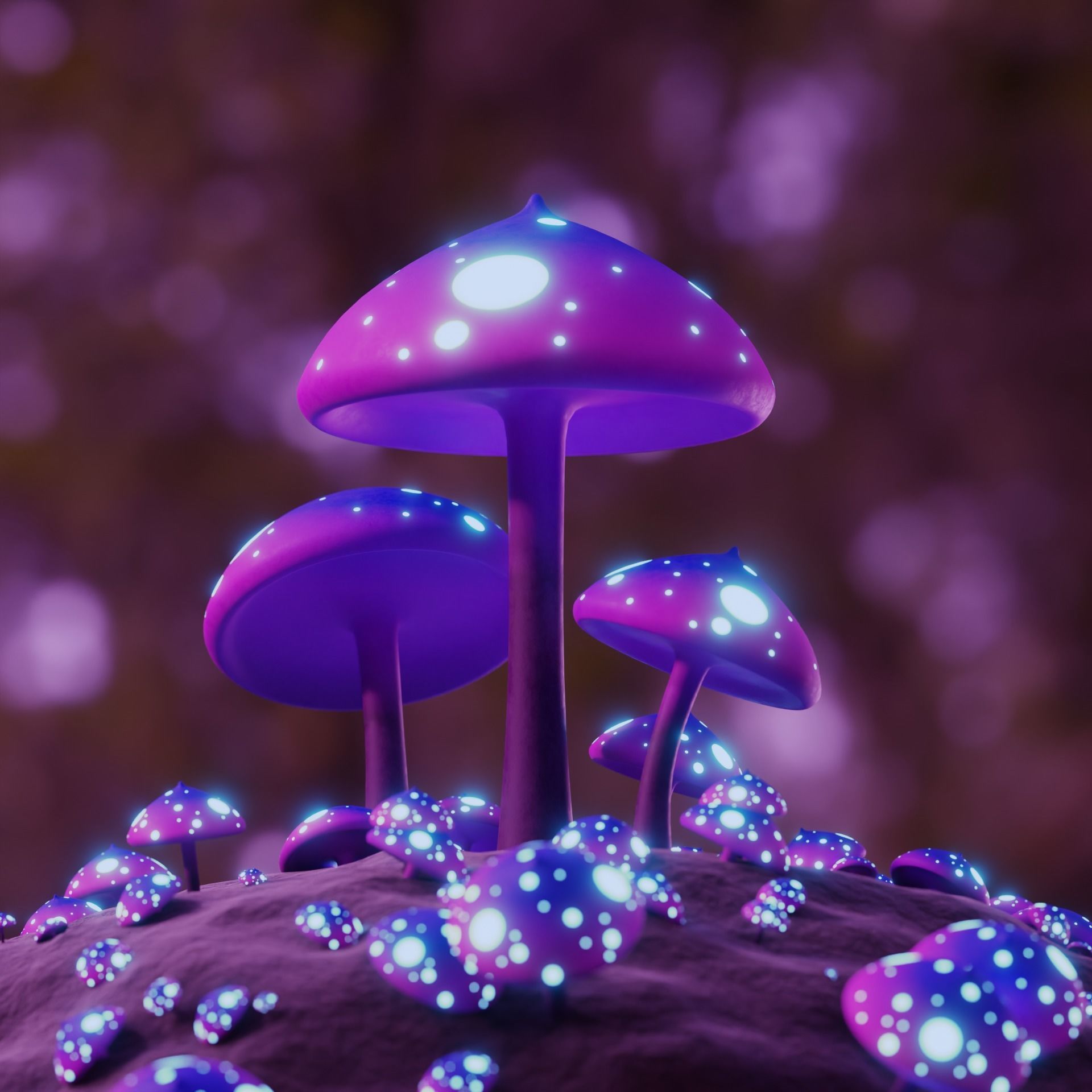 Glowing Mushroom 3D model | CGTrader